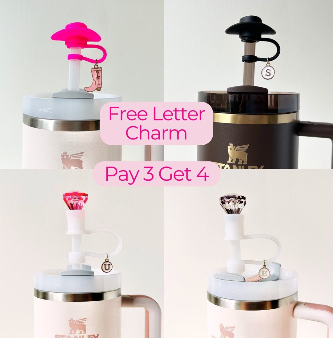 Stanley Cup Neon Pink Straw Topper Neon Pink Straw Cover Hot Pink ...