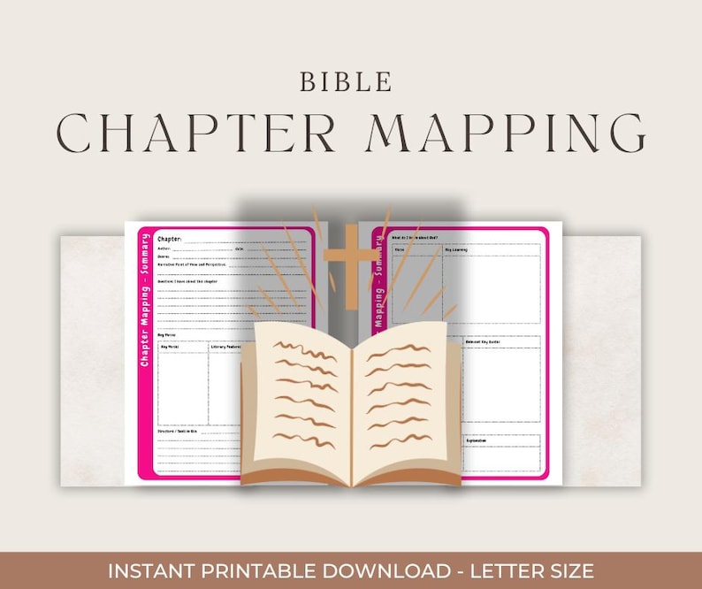 Bible Chapter Mapping Worksheet | Printable Devotional Guide (PDF) - Etsy