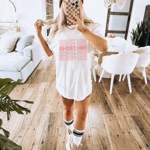 Ghost Him White Tee - Etsy