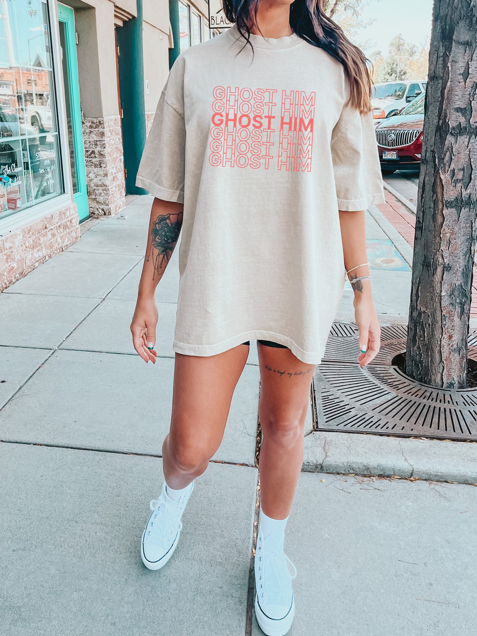 Ghost Him White Tee - Etsy
