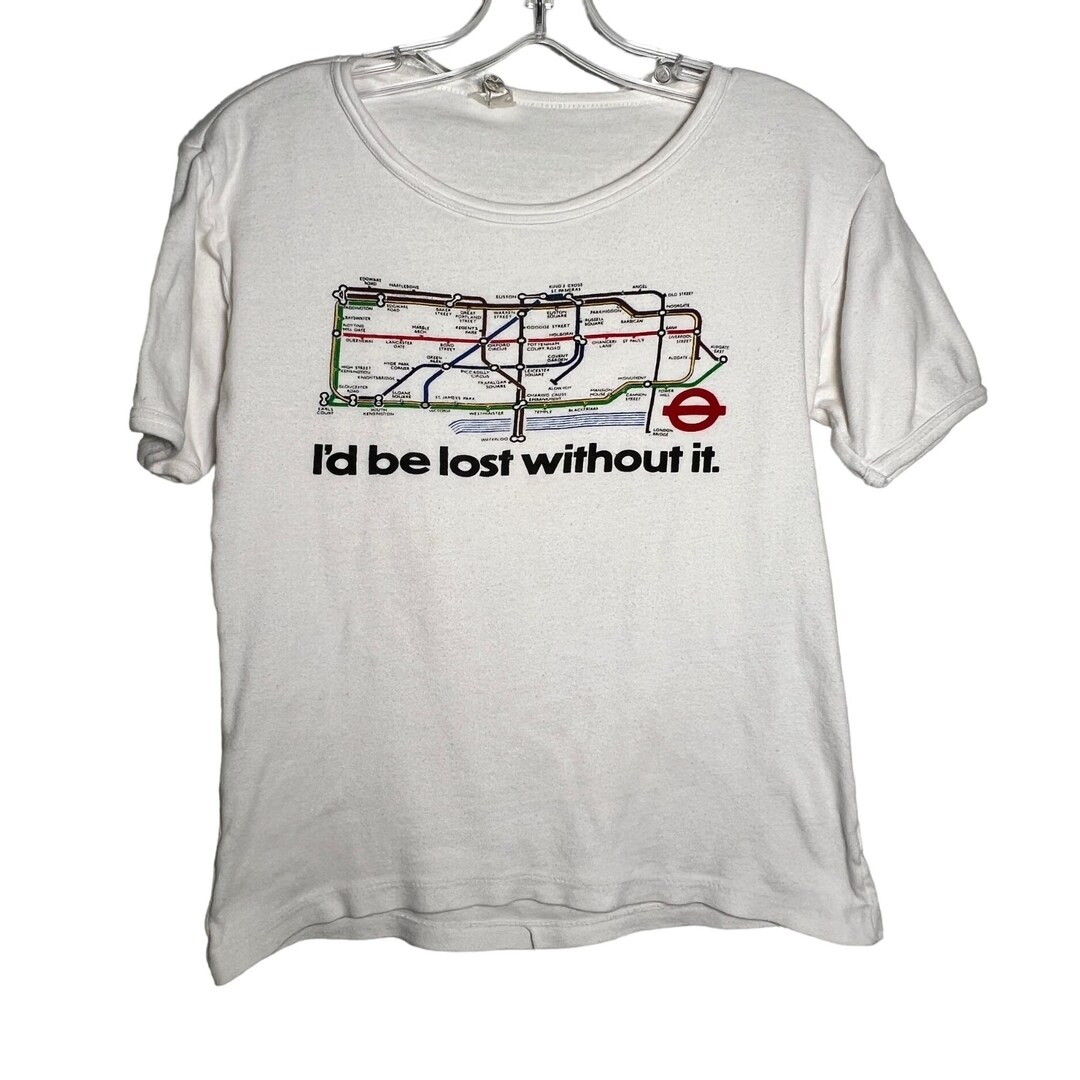 Vintage 1970s London Underground Map Tee Shirt Women's S/M - Etsy