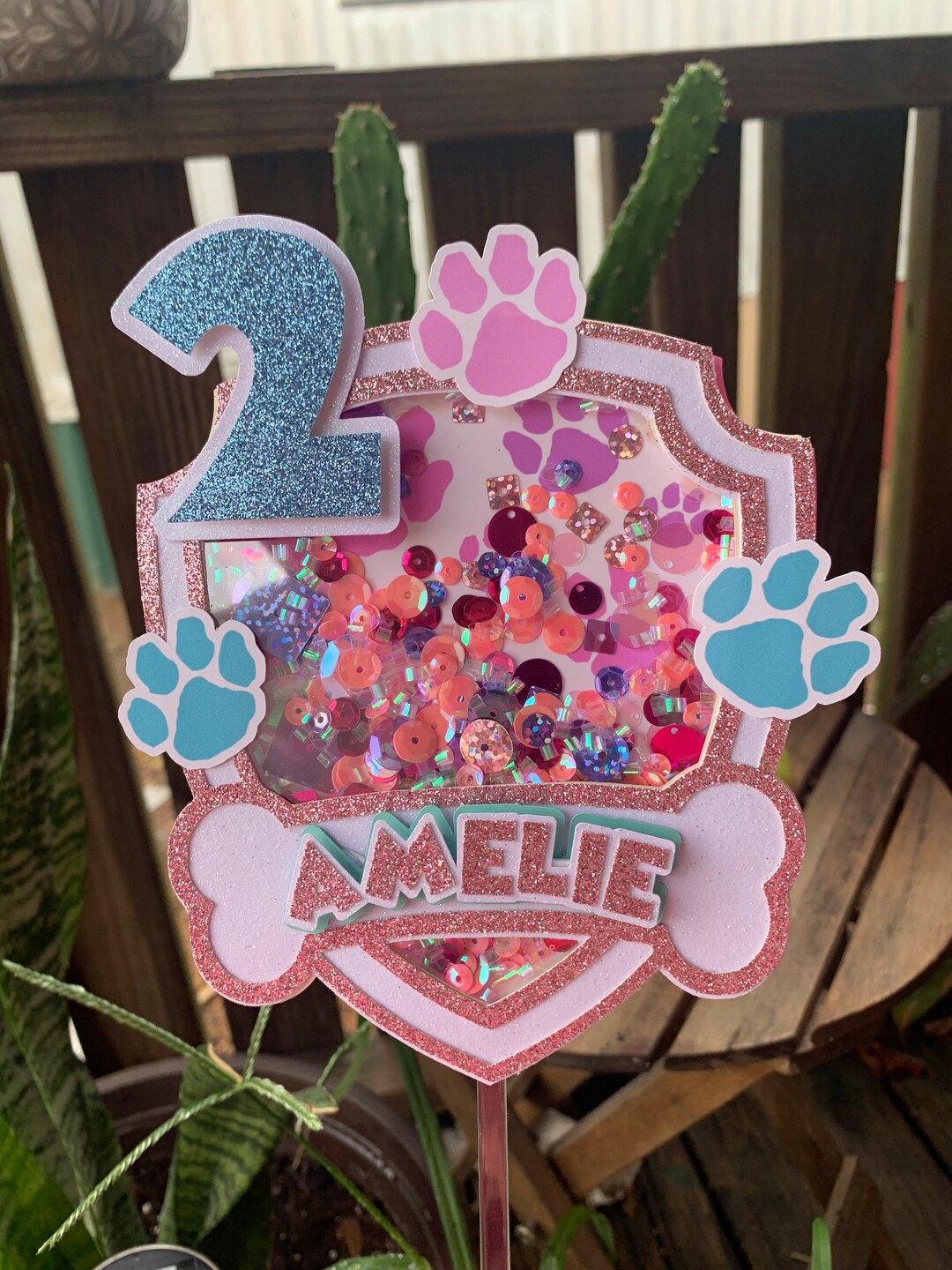 Puppy Paws Shaker Cake Topper - Etsy