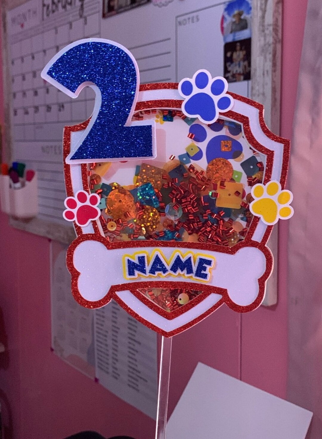 Puppy Paws Shaker Cake Topper - Etsy