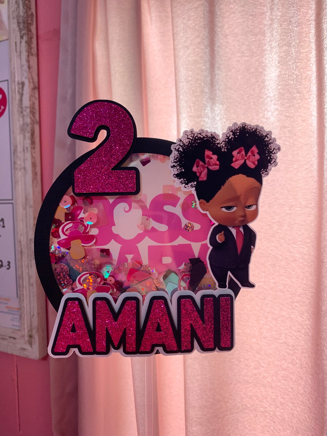 Baby Girl Boss Shaker Cake Topper - Etsy
