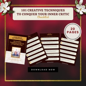 Self-criticism Inner Critic Detox Ebook for Women, Creative Techniques to Improve Self-esteem ...