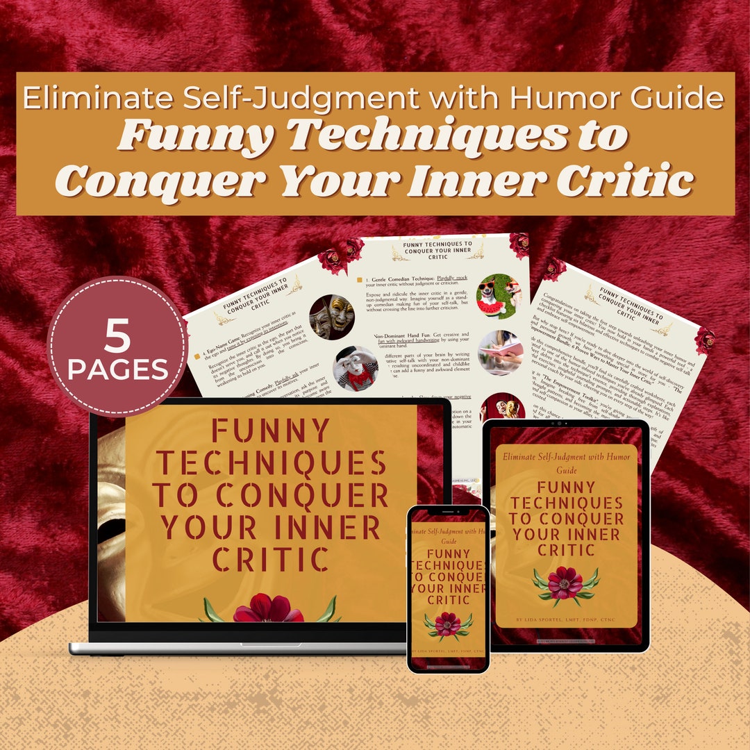 Inner Critic Worksheet, Boost Confidence With Humor Workbook, Self ...