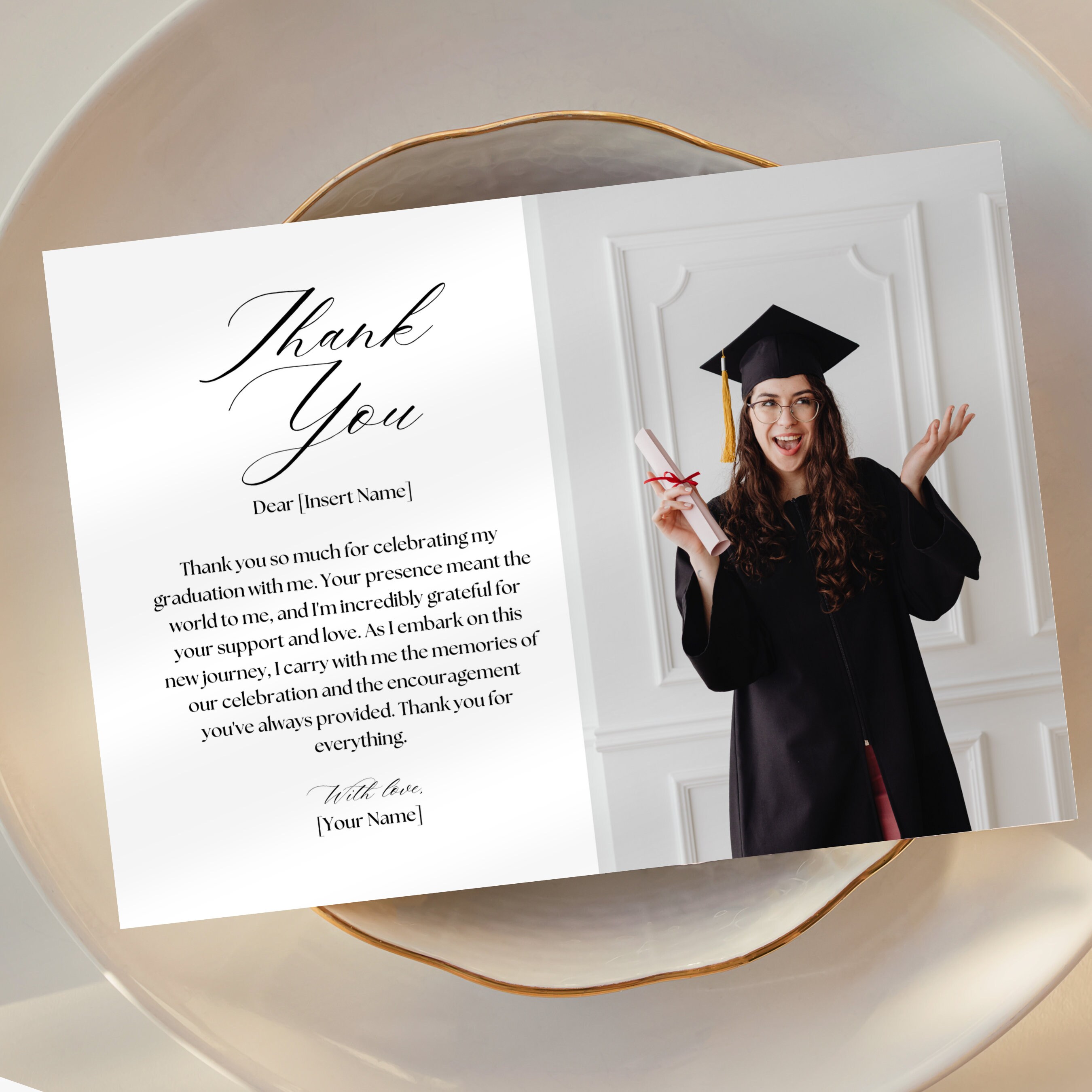 Graduation Thank You Cards With Photo, Thank You Cards for Graduation ...