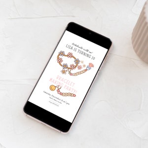 Bracelet Making Birthday Invitation, Jewelry Making Birthday Invitaiton ...