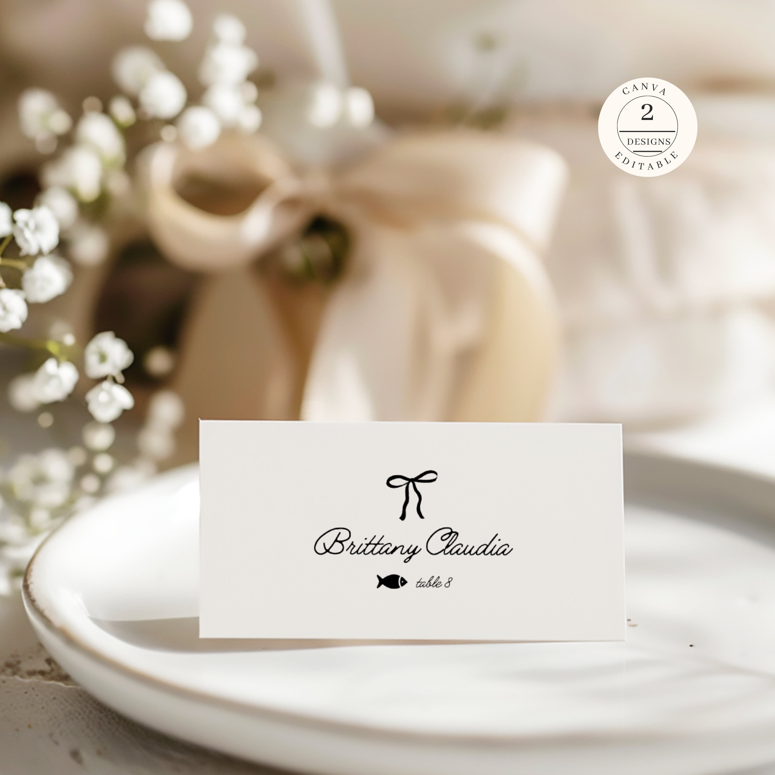 Place Cards Handwritten, Place Cards Border, Place Card With Meal ...
