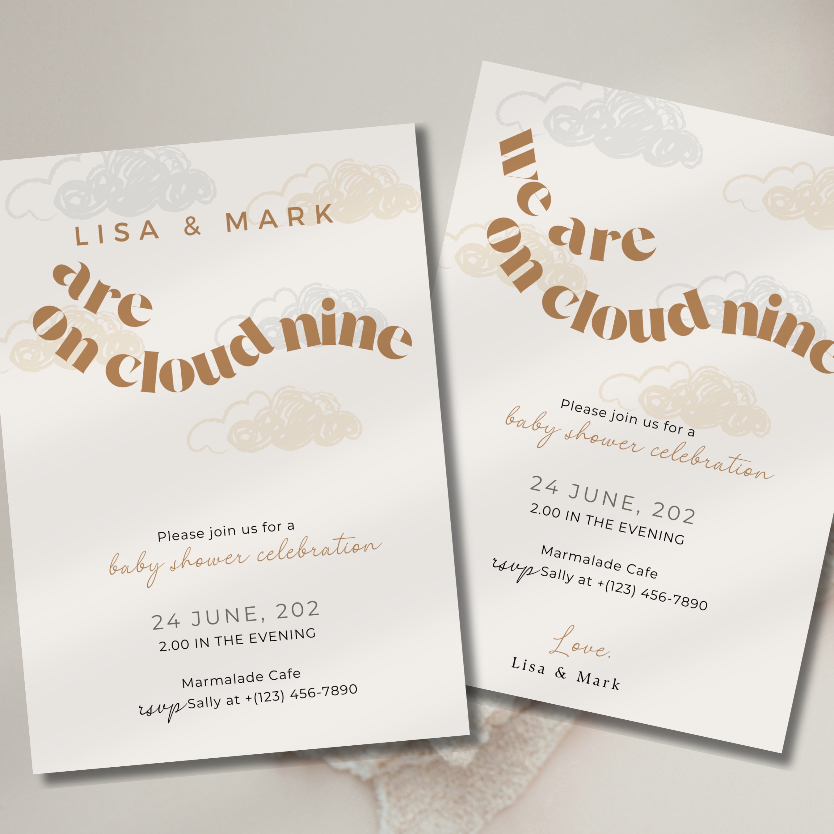 Neutral on Cloud Nine Baby Shower, We're on Cloud 9, Cloud Nine Baby ...