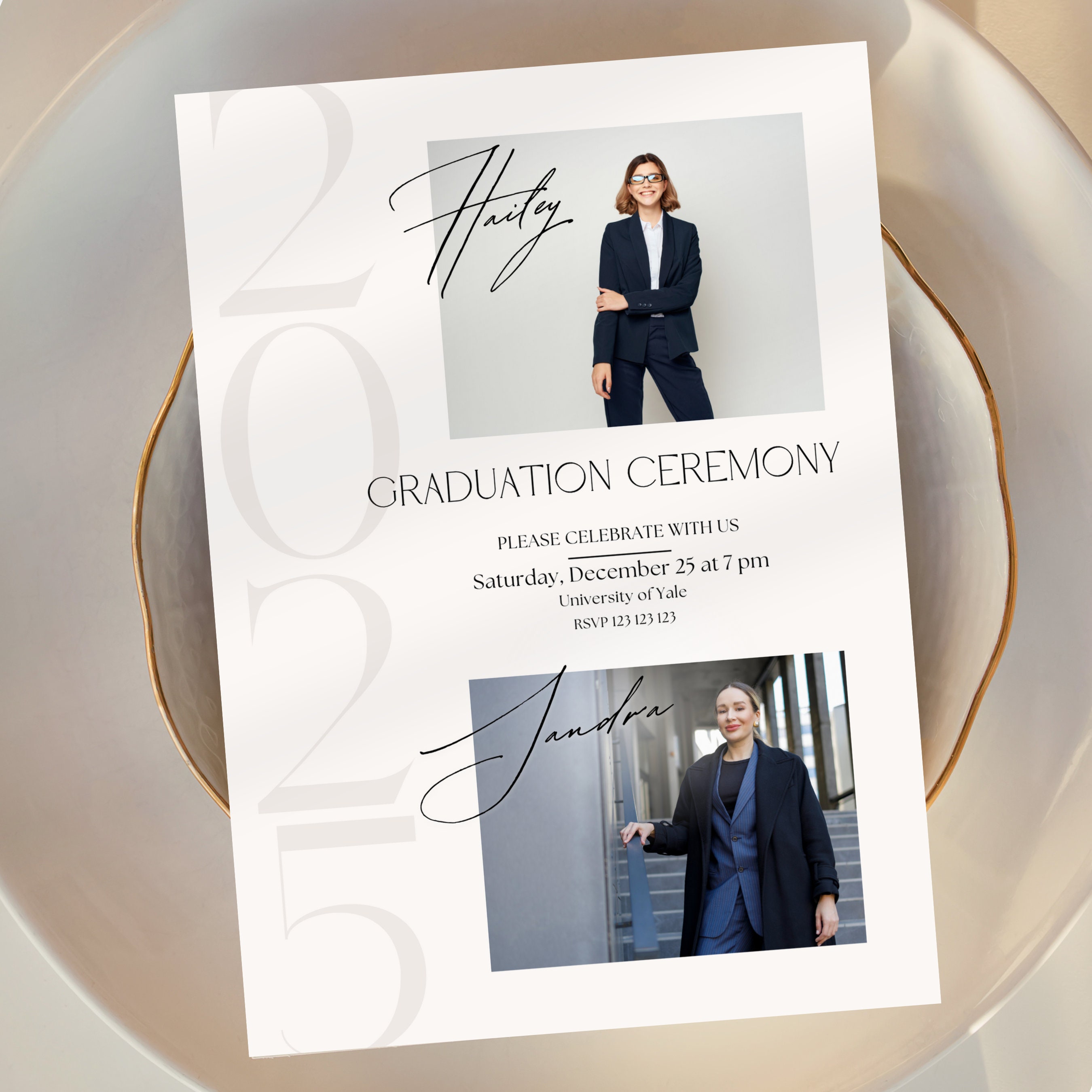 Graduation Invitation for Siblings, Graduation Invitation for Twins ...