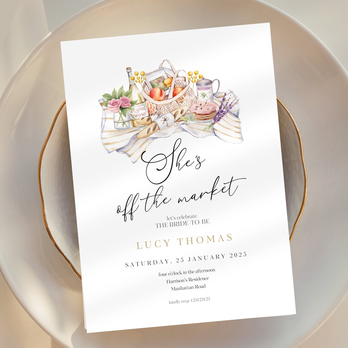 She's off the Market Bridal Shower Invitation, off the Market Bridal ...