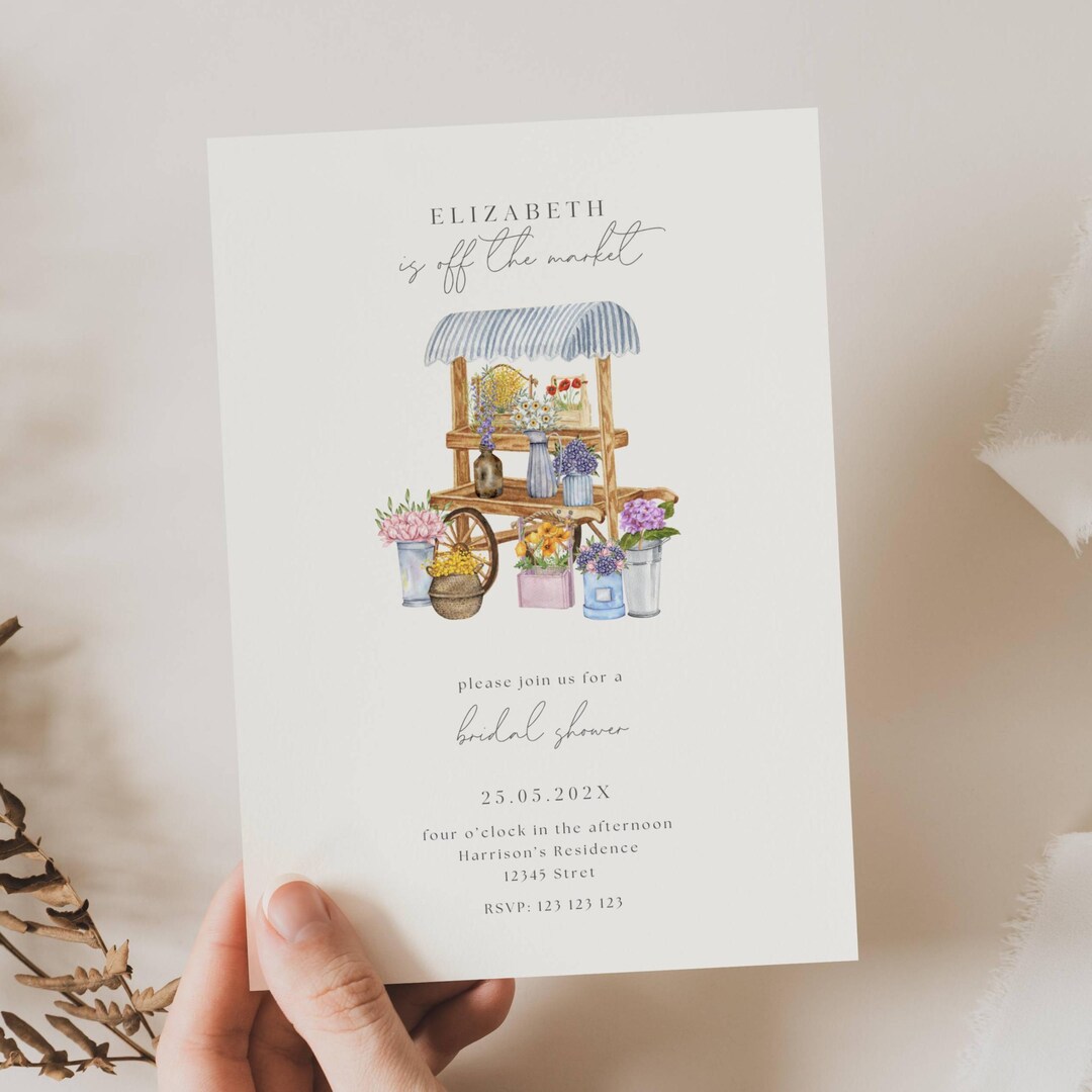 Fresh off the Market Bridal Shower Invitation, Farmer's Market Bridal ...