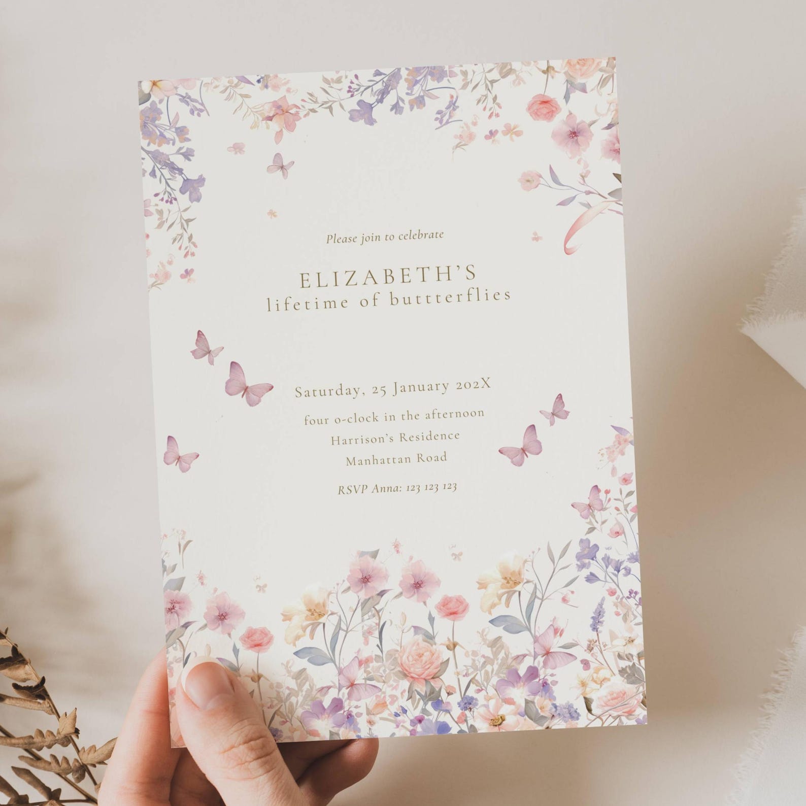 He Gives Me Butterflies Bridal Shower Invitations, A Lifetime of ...