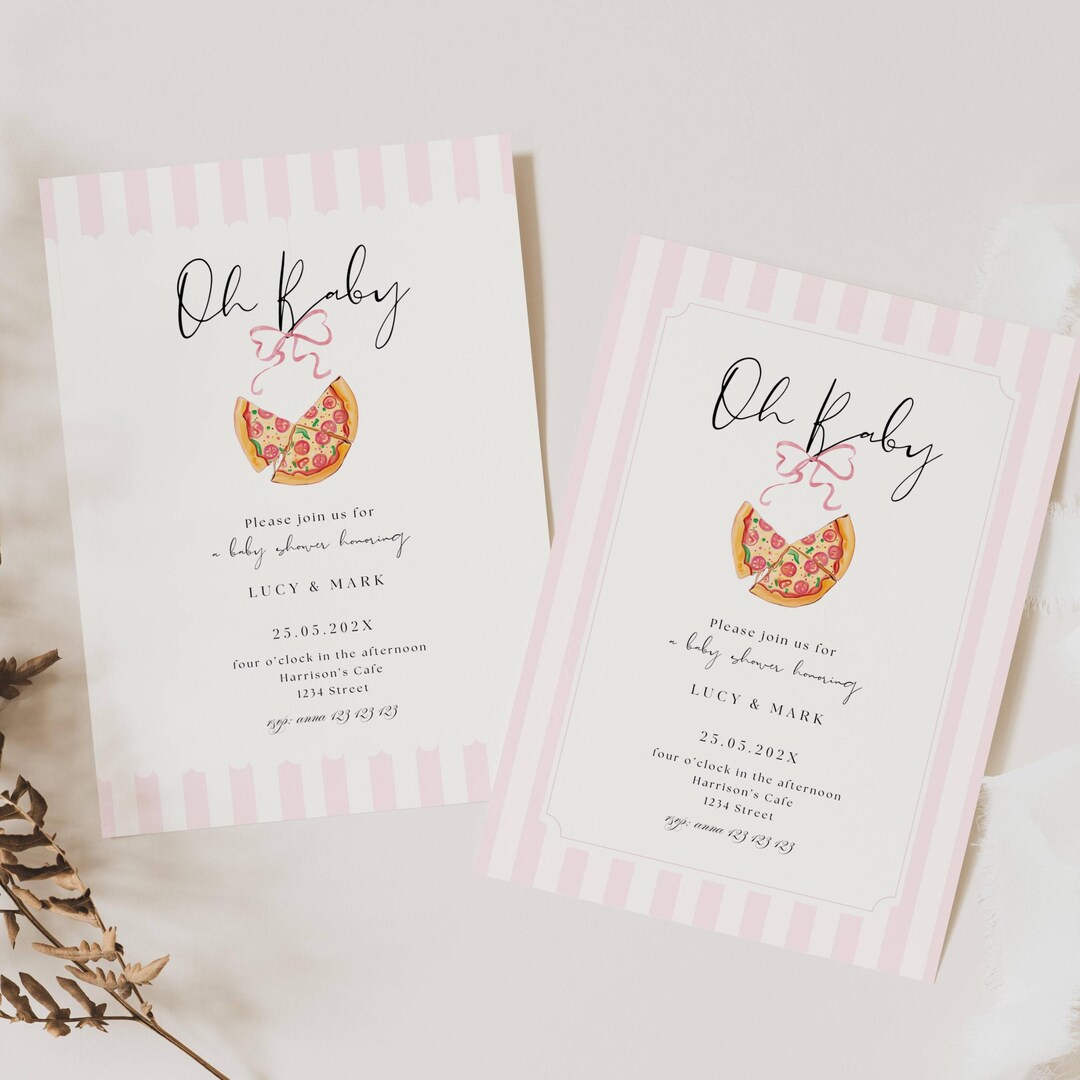 Oh Baby Pizza Baby Shower, Slice Slice Baby Pizza Baby Shower, Special ...