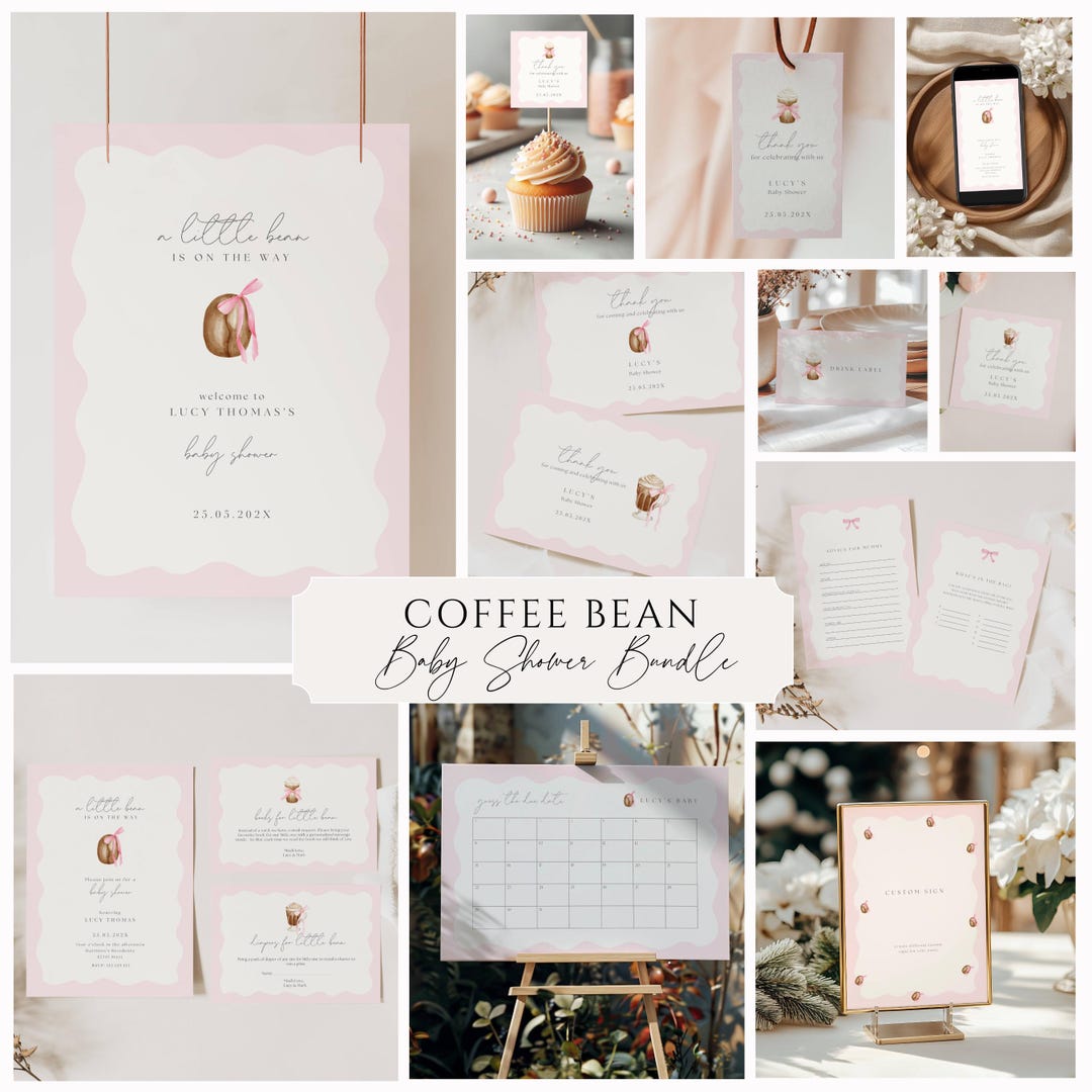 Coffee Bean Baby Shower, Coffee Theme Baby Shower Invite, Something ...