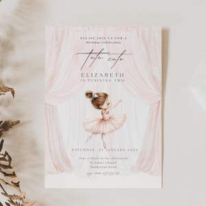 Tutu Cute 2nd Birthday Invitation, Tutu Cute Birthday Invitation ...