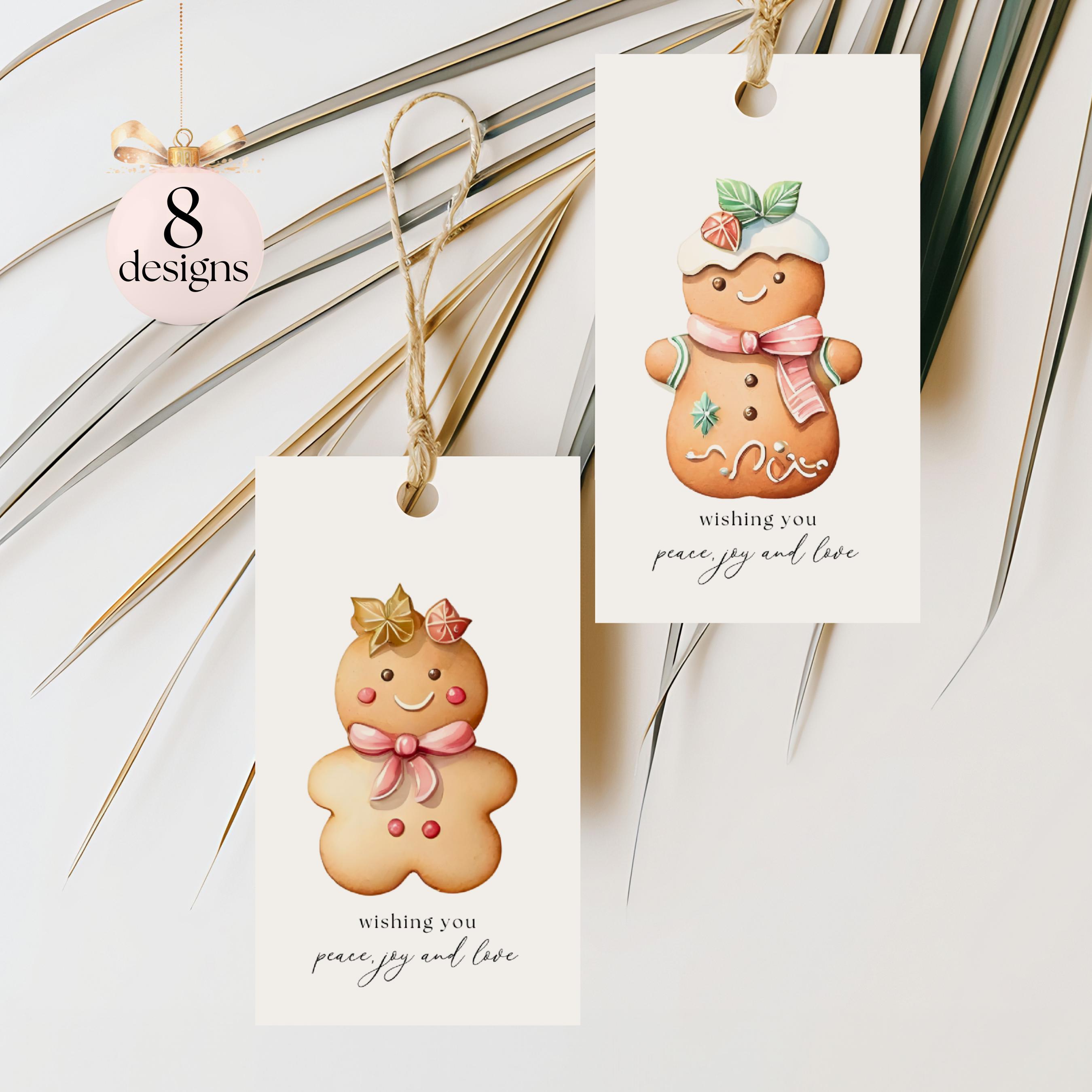 Printable Gift Tags Gingerbread Man, Christmas Gingerbread Man Gift Tag ...