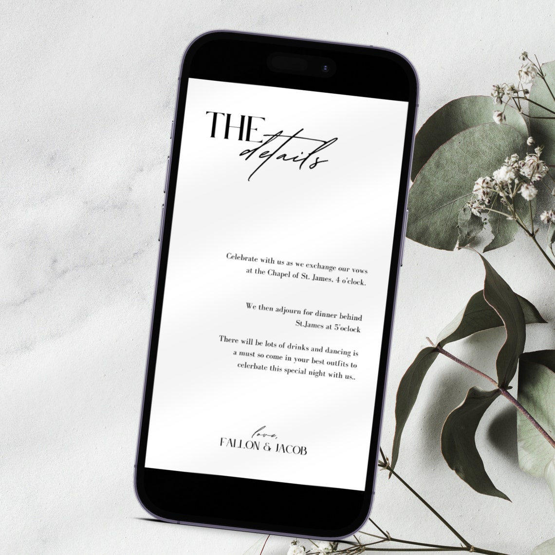 Hilarious Wedding Invitations, Modern Invitation Template, Casual ...