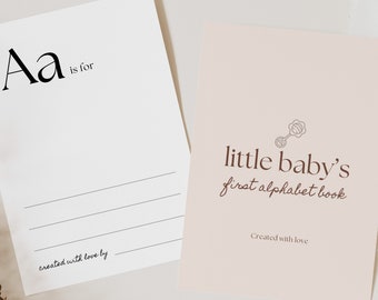 Baby Shower ABC Book, First Alphabet Book, Baby's First ABC Book ...
