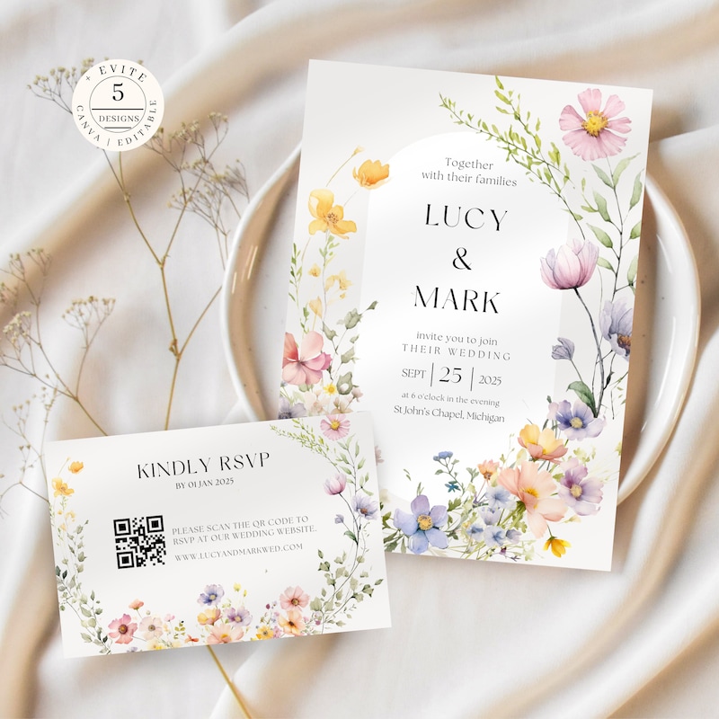 Wildflower Invite - Etsy