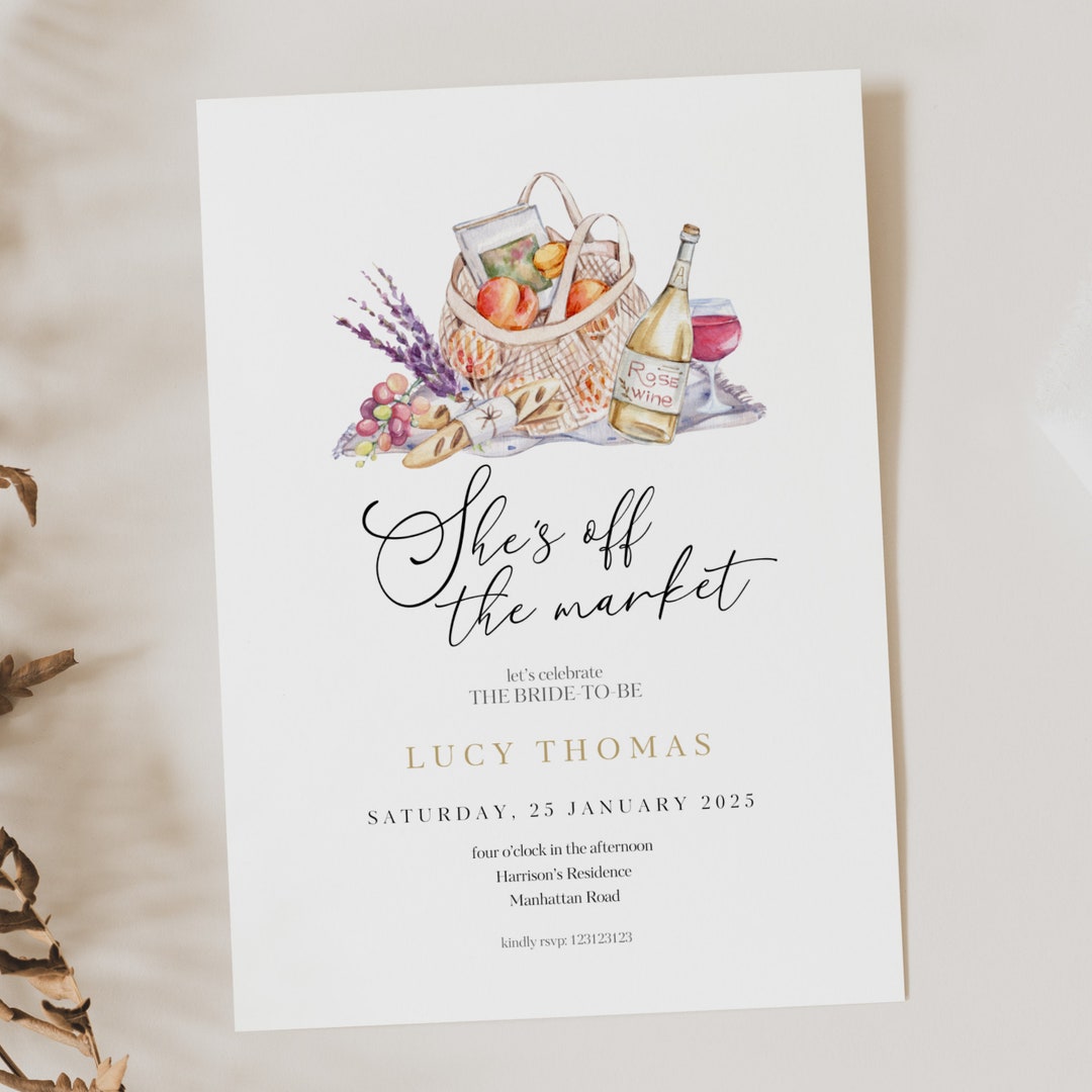 Fresh off the Market Bridal Shower Invitation, off the Market Bridal ...