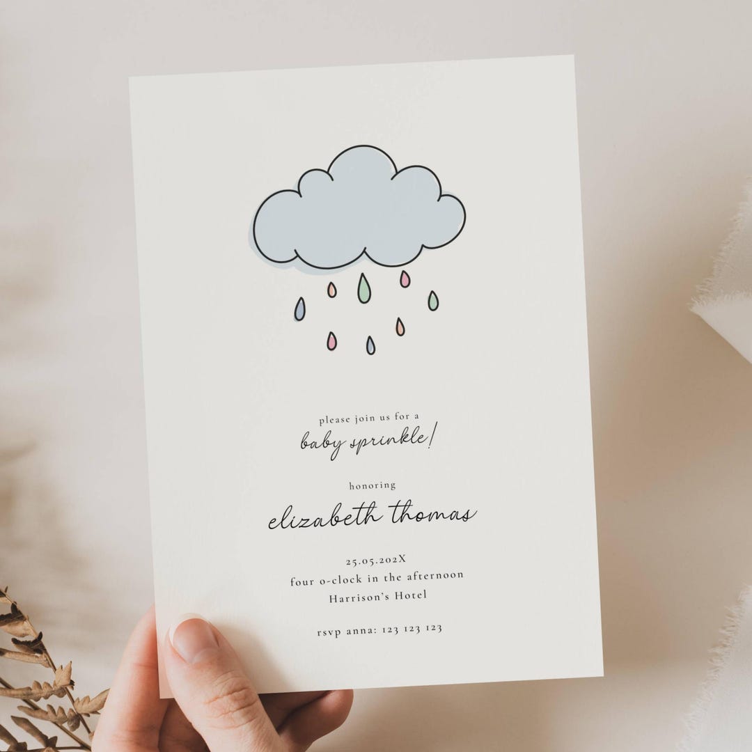 Rain Cloud Baby Sprinkle Invitation: It's a Baby Sprinkle Invite ...