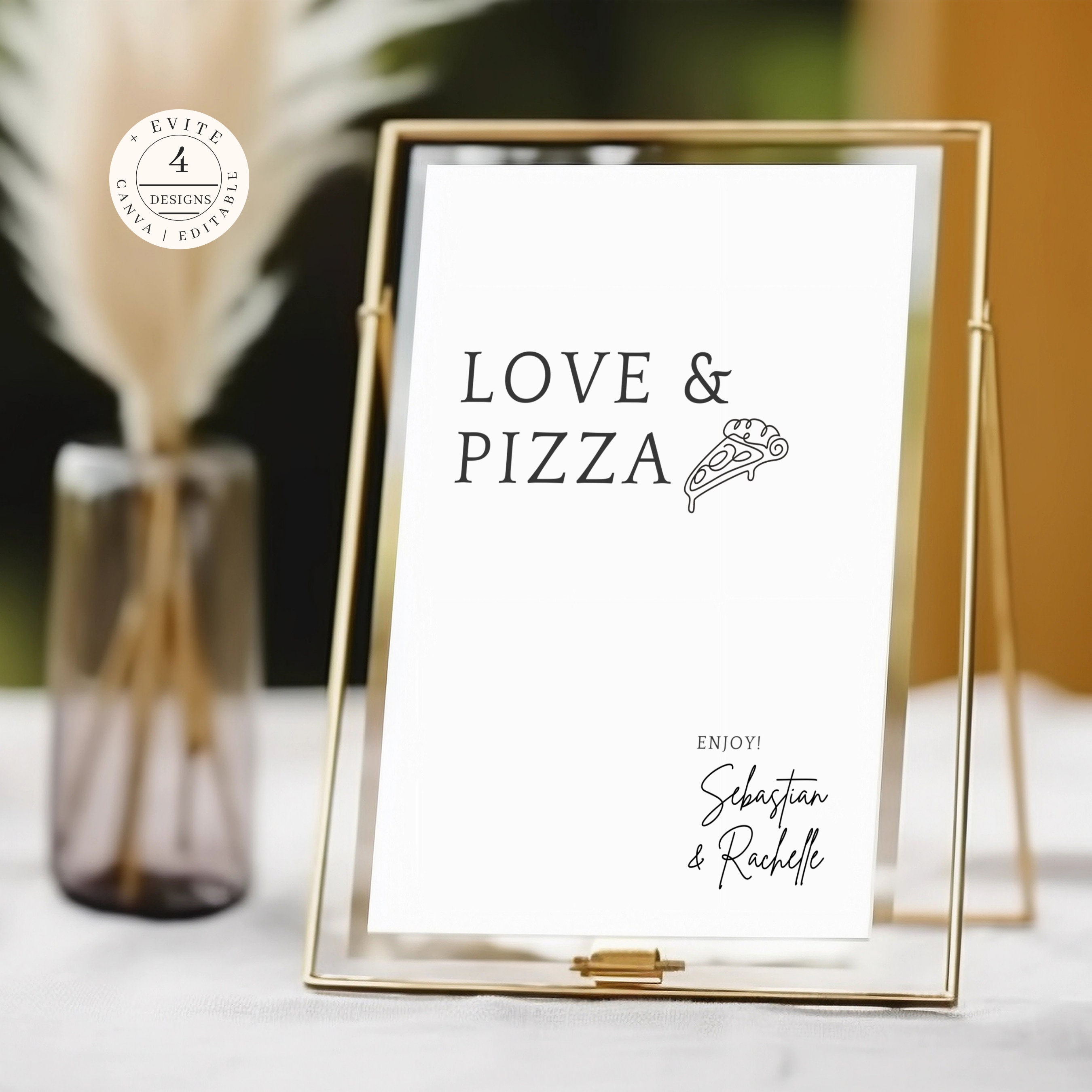 Pizza Printable Sign Pizza Printable Sign Editable Template Instant ...