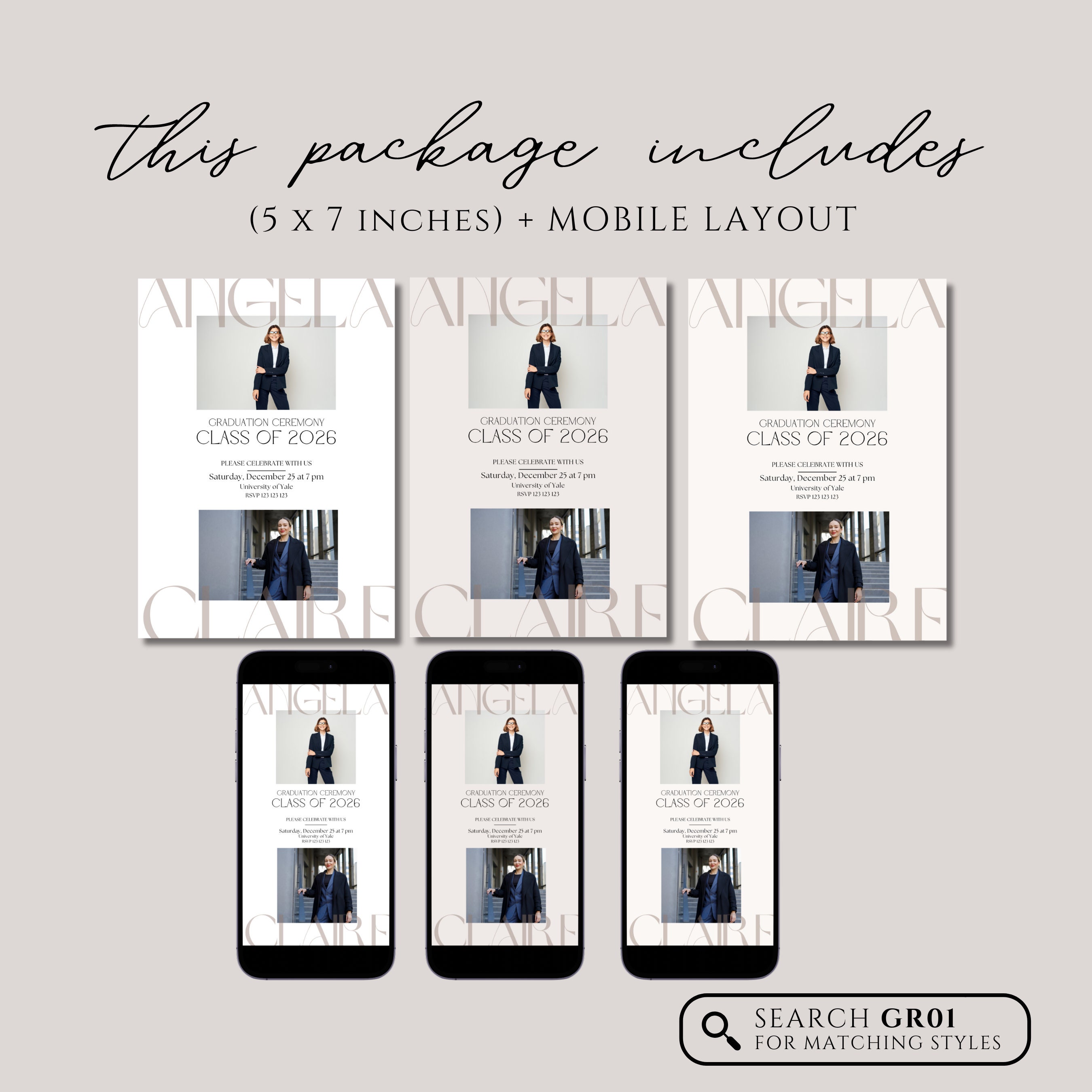 Graduation Invitation for Siblings, Graduation Announcement for Twins ...