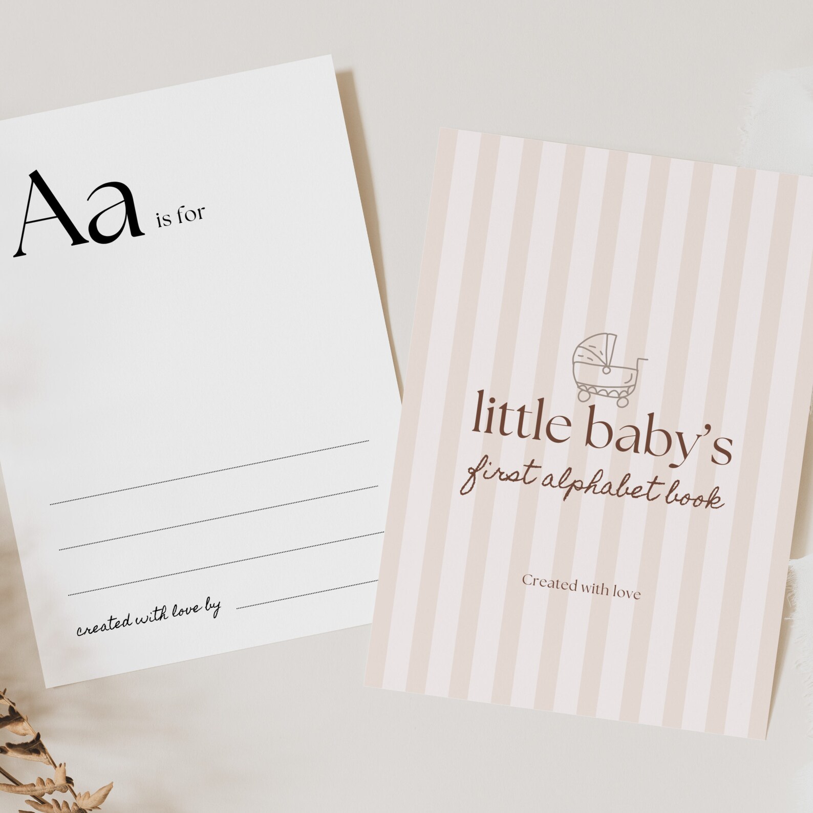 Alphabet Book Template, Abc Book Template, Baby Shower ABC Book, First ...