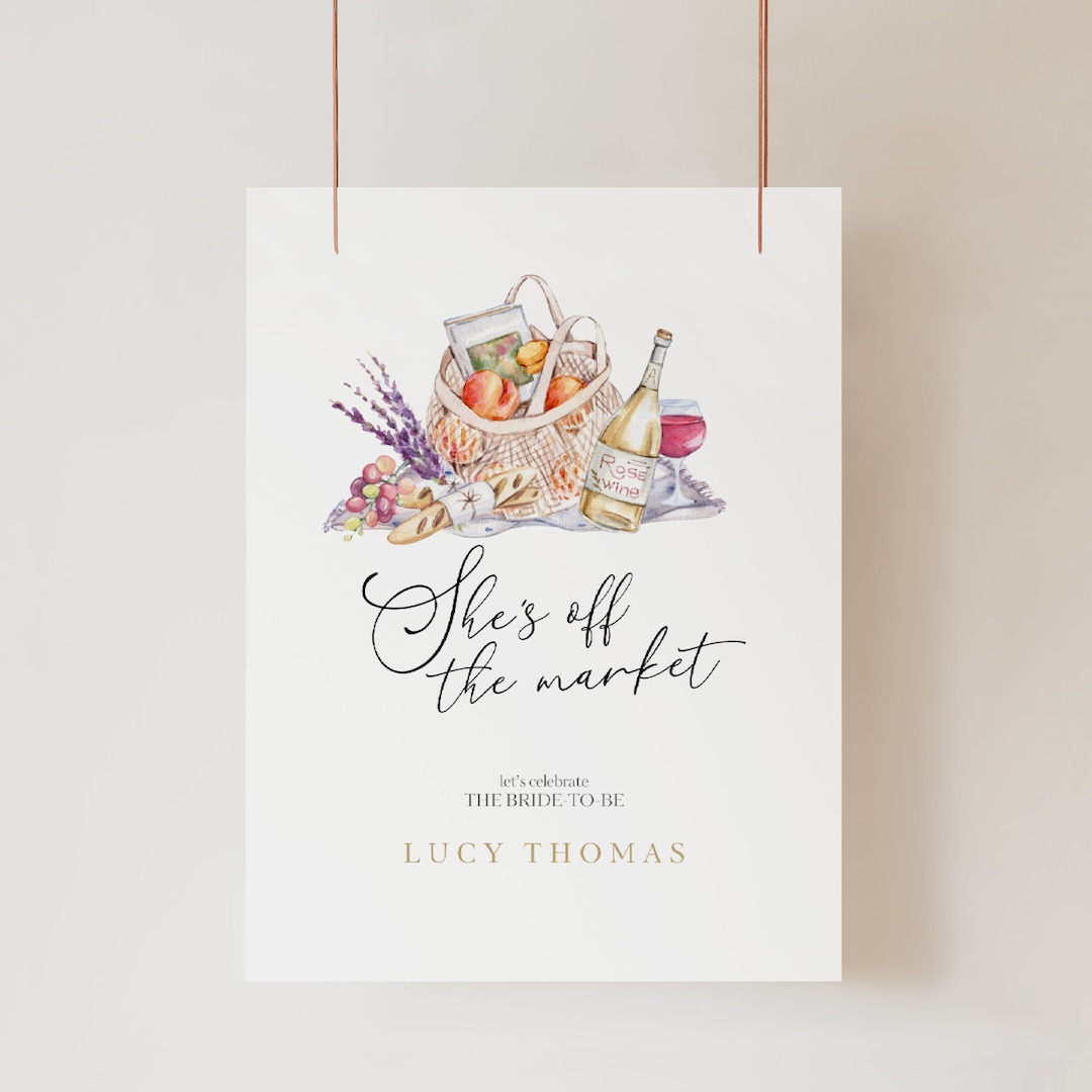 Fresh off the Market Bridal Shower Sign, off the Market Bridal Shower ...