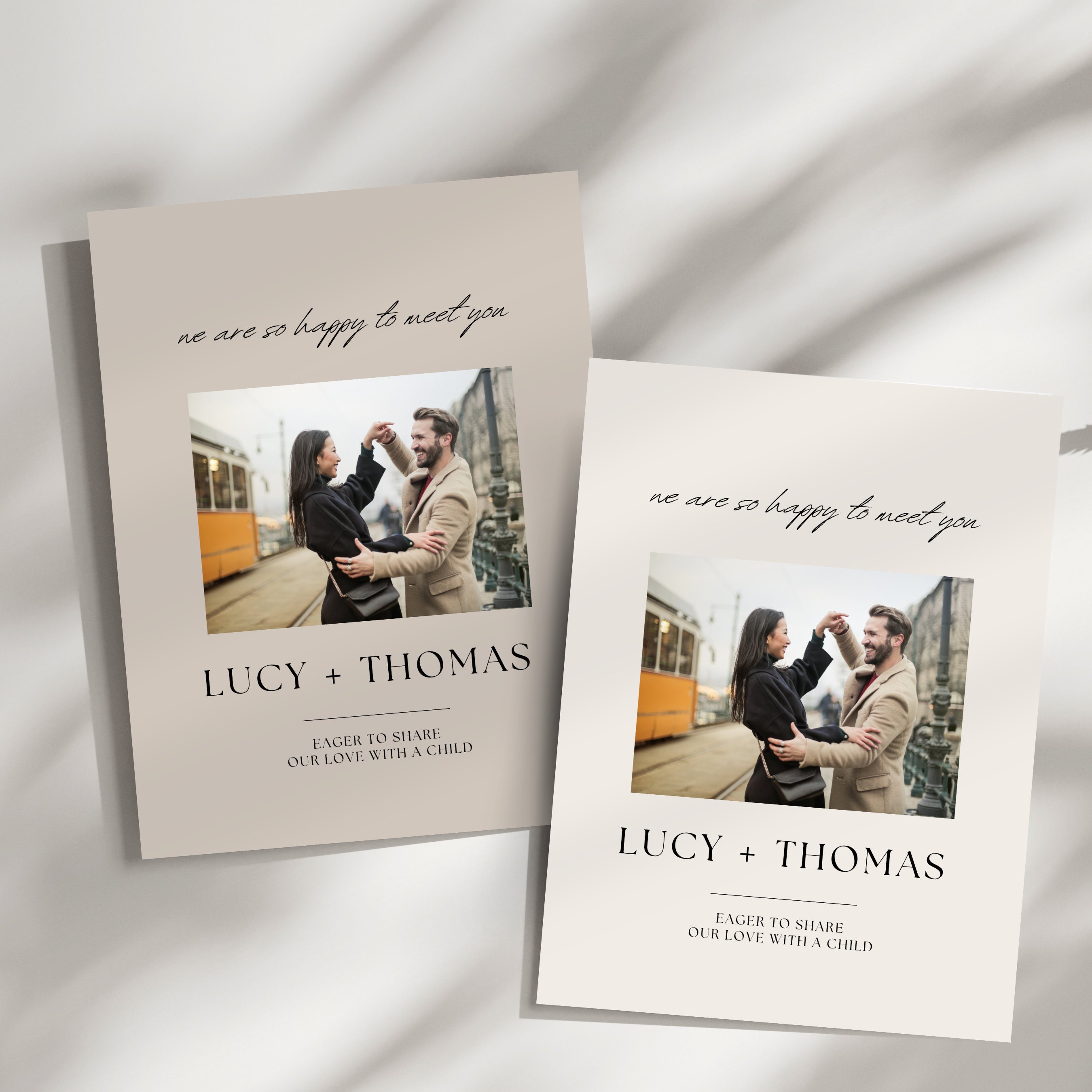 Adoption Profile Book Template Canva, Parent Profile Book Template ...