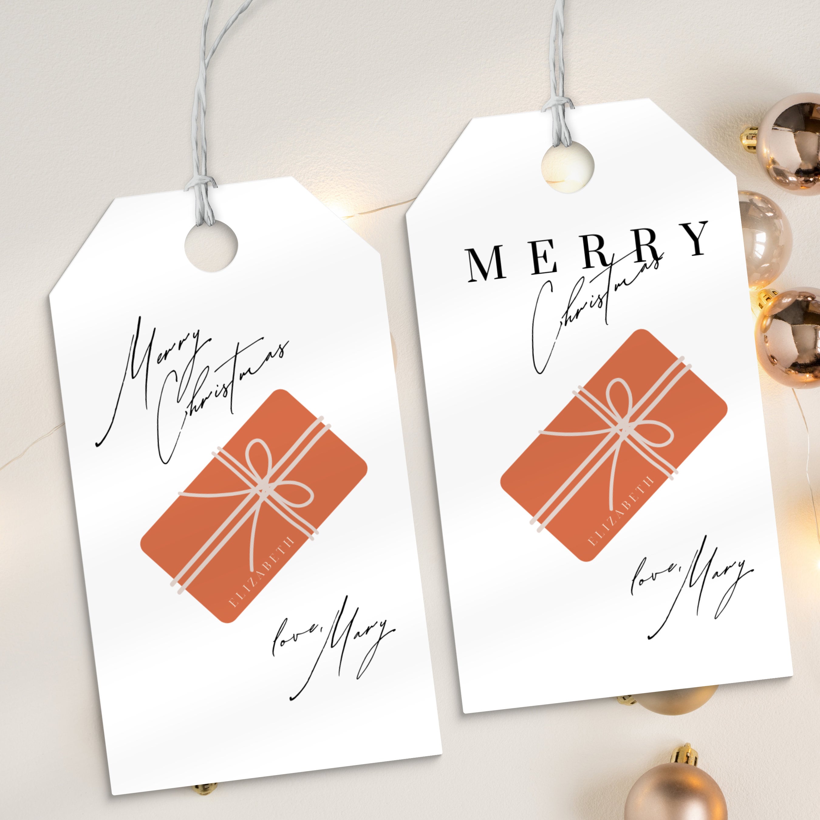 Printable Name Tags for Christmas Gifts, Favor Tags, Christmas ...