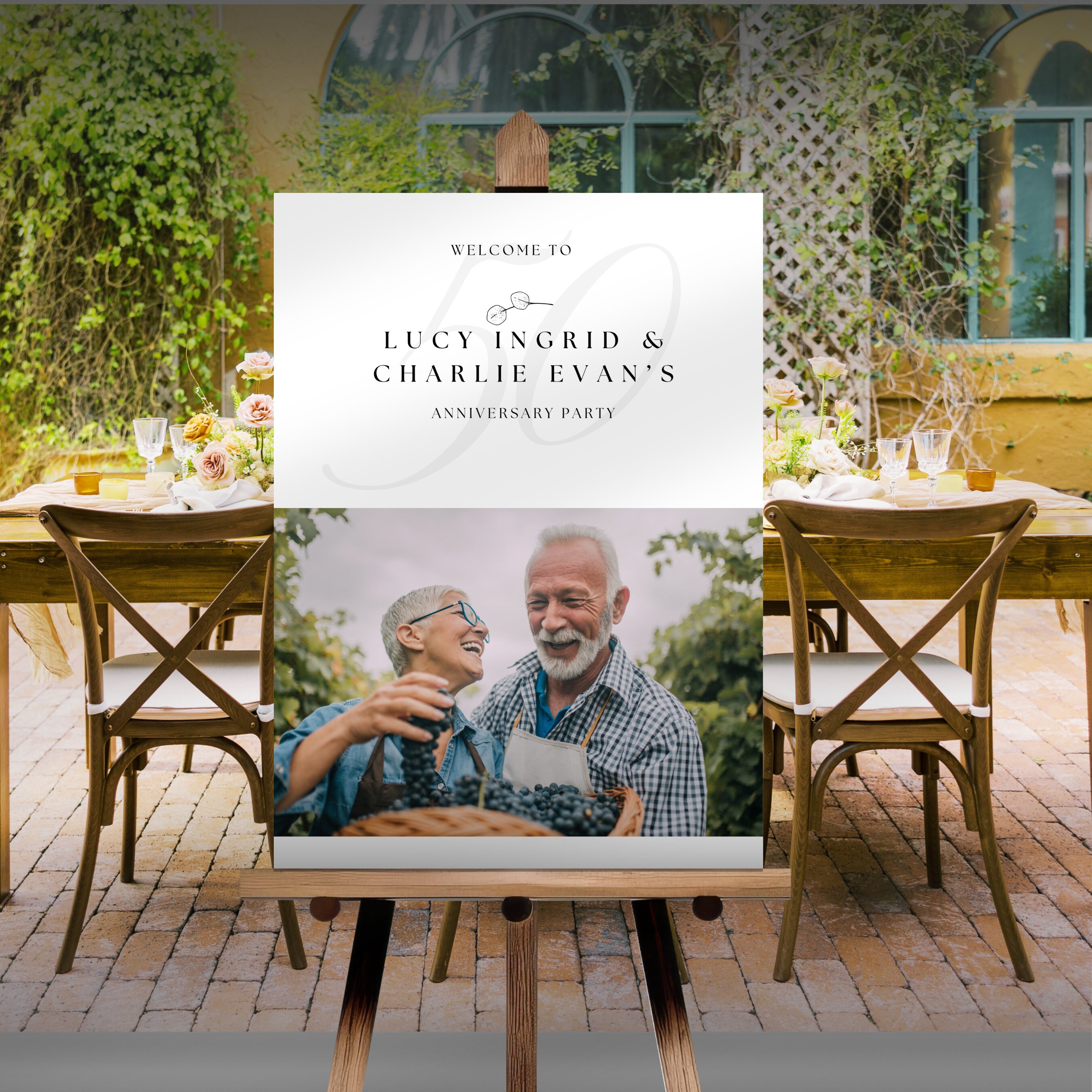 50th Anniversary Sign Board, 50th Wedding Anniversary Welcome Sign ...