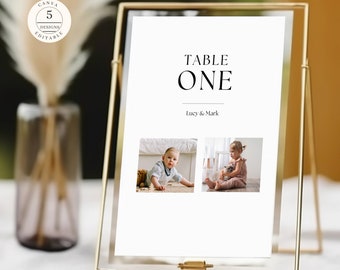 Wedding Template When We Were, Table Numbers Wedding Baby Photos ...