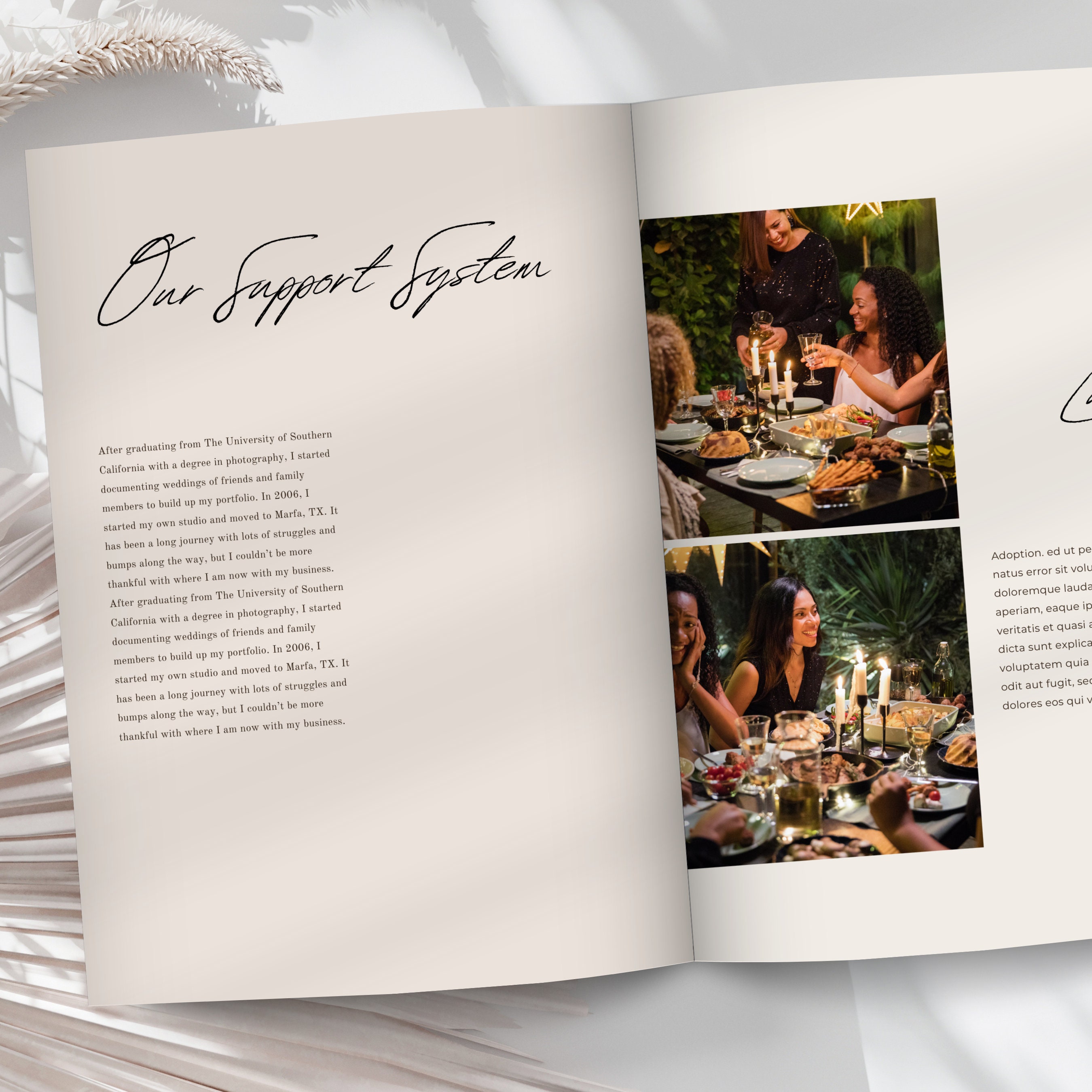 Adoption Profile Book Template Canva, Parent Profile Book Template ...