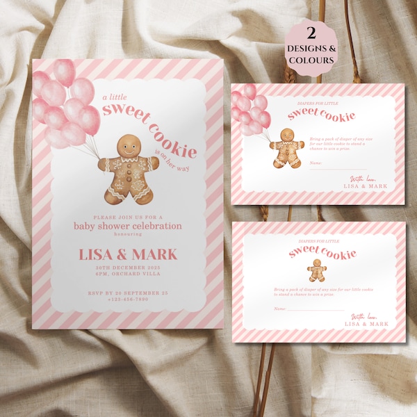 Gingerbread Baby Shower Invitation - Etsy