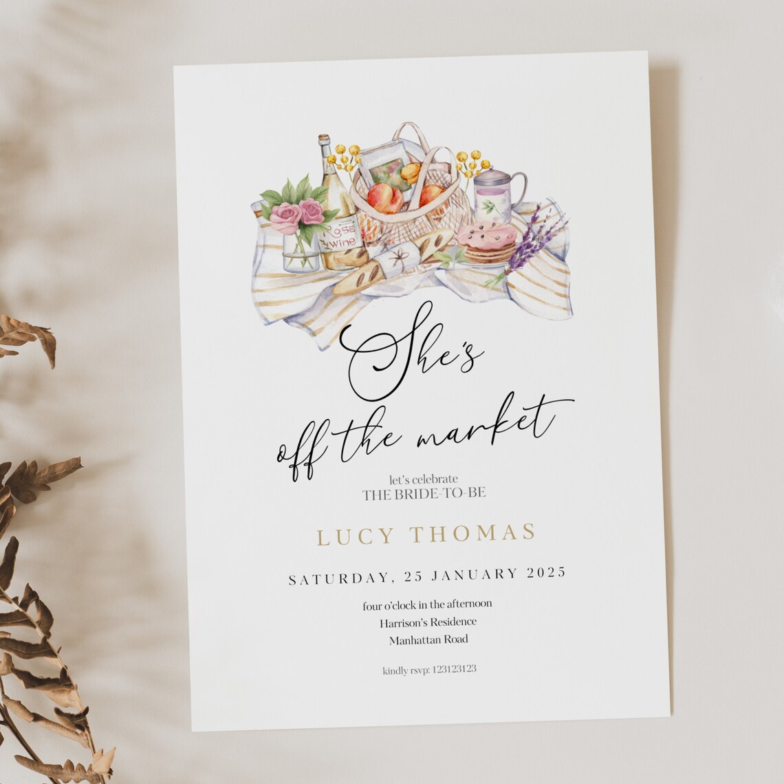 She's off the Market Bridal Shower Invitation, off the Market Bridal ...