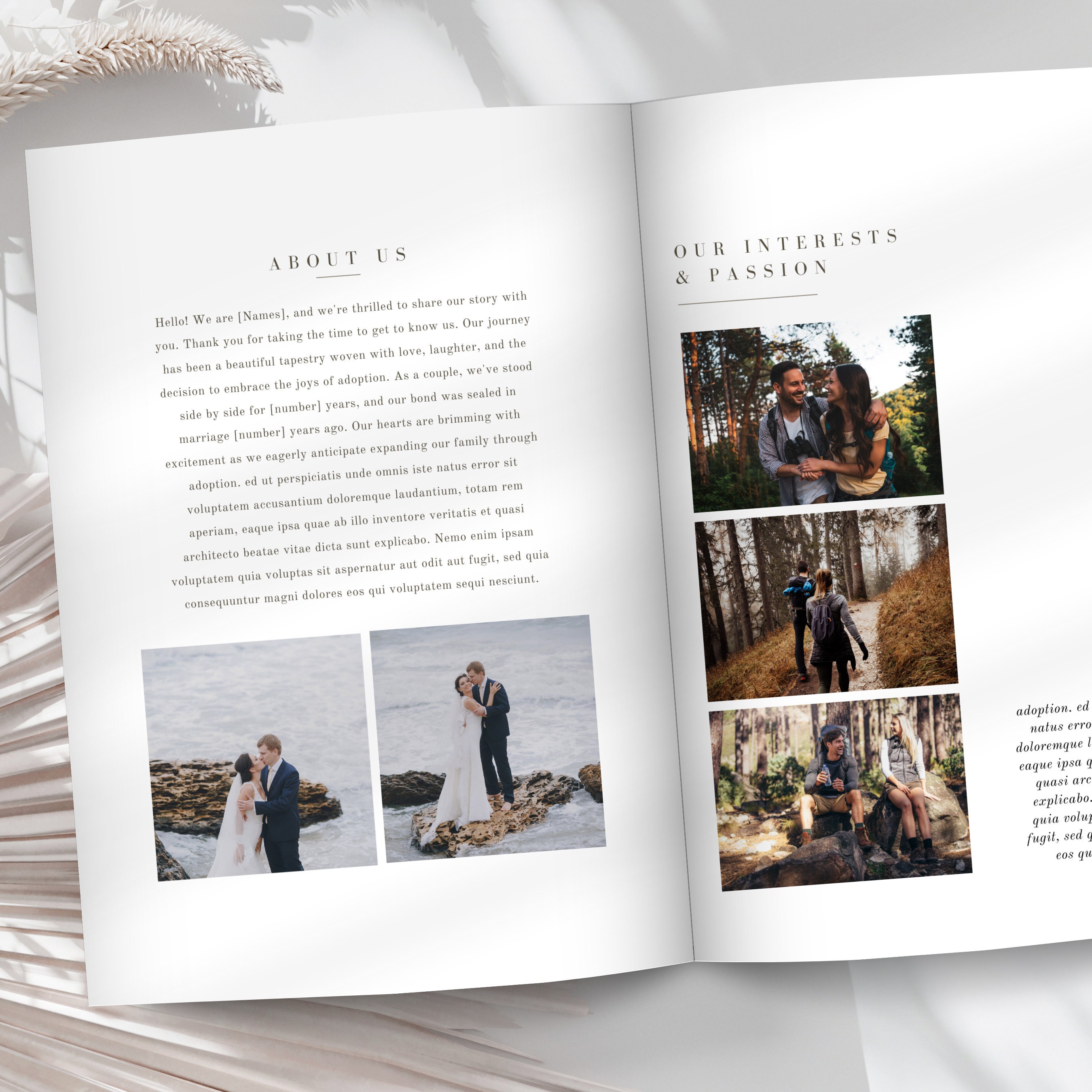 Adoption Profile Book Template Canva, Adoption Book Template, Parent ...