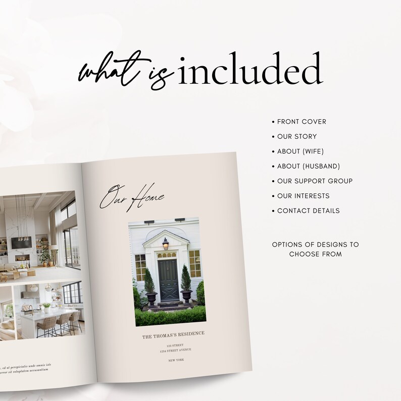 Adoption Profile Book Template Canva, Parent Profile Book Template ...