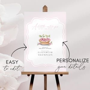 Cutie Pie Baby Shower Sign, Printable Cutie Pie Baby Shower Sign, Pink ...