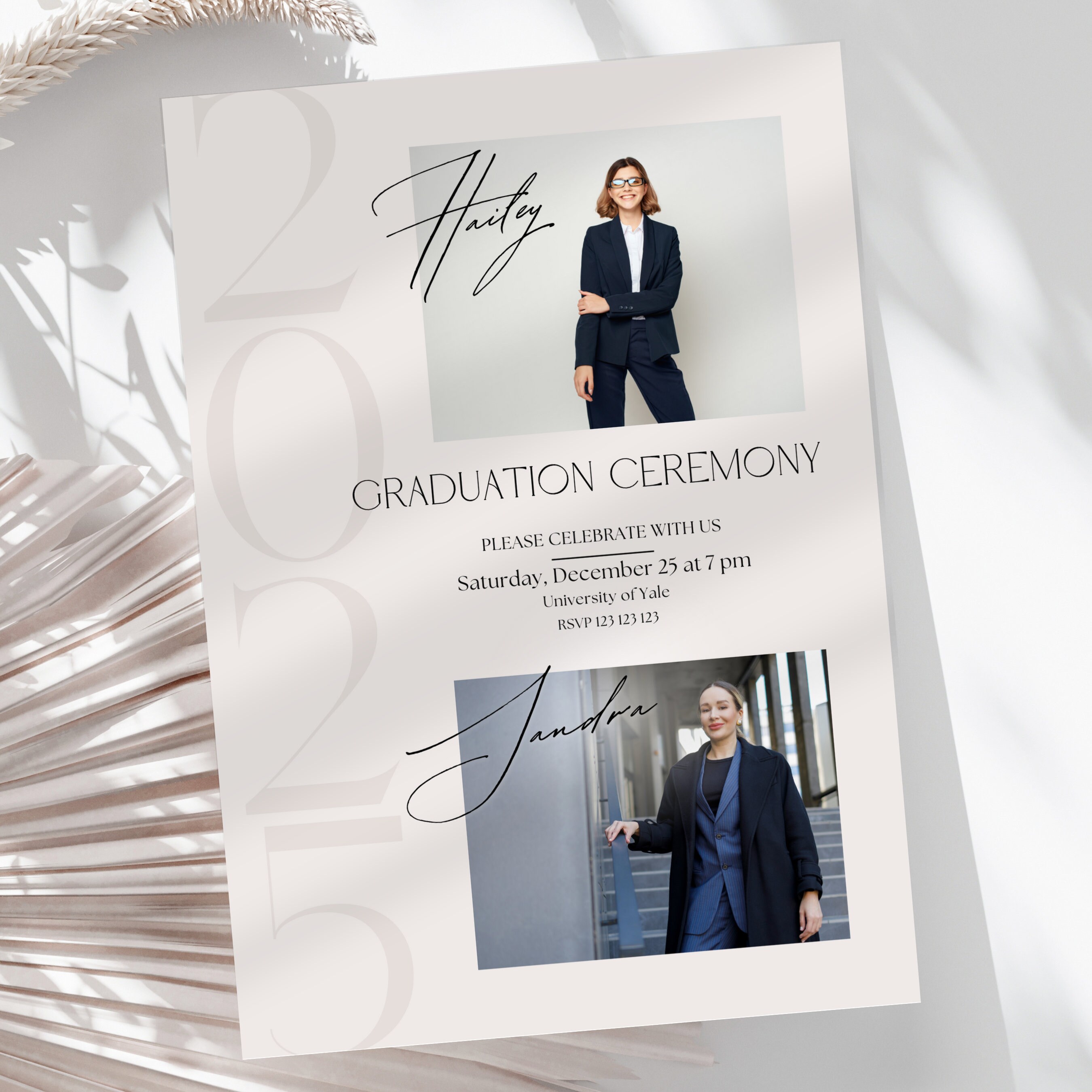 Graduation Invitation for Siblings, Graduation Invitation for Twins ...