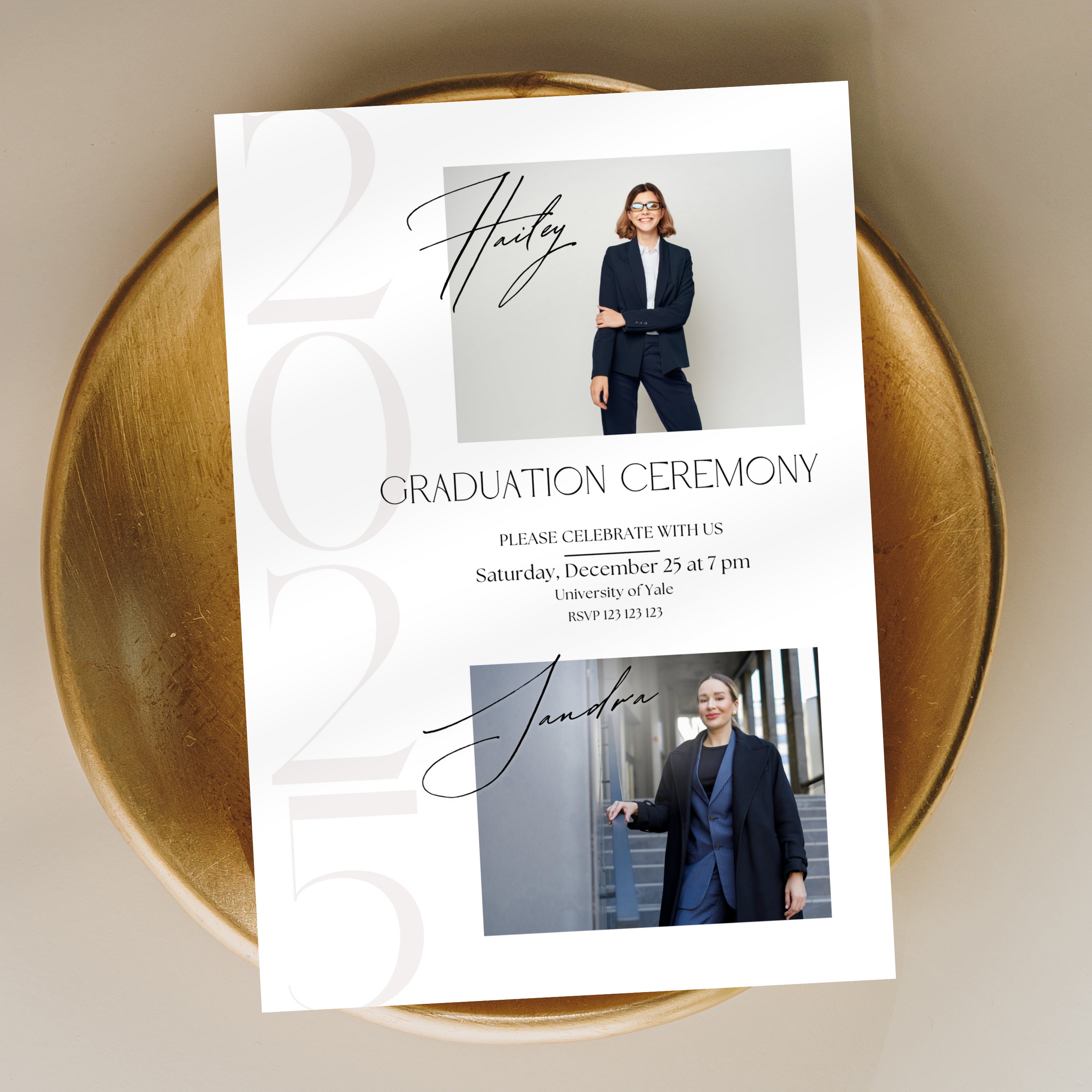 Graduation Invitation for Siblings, Graduation Invitation for Twins ...