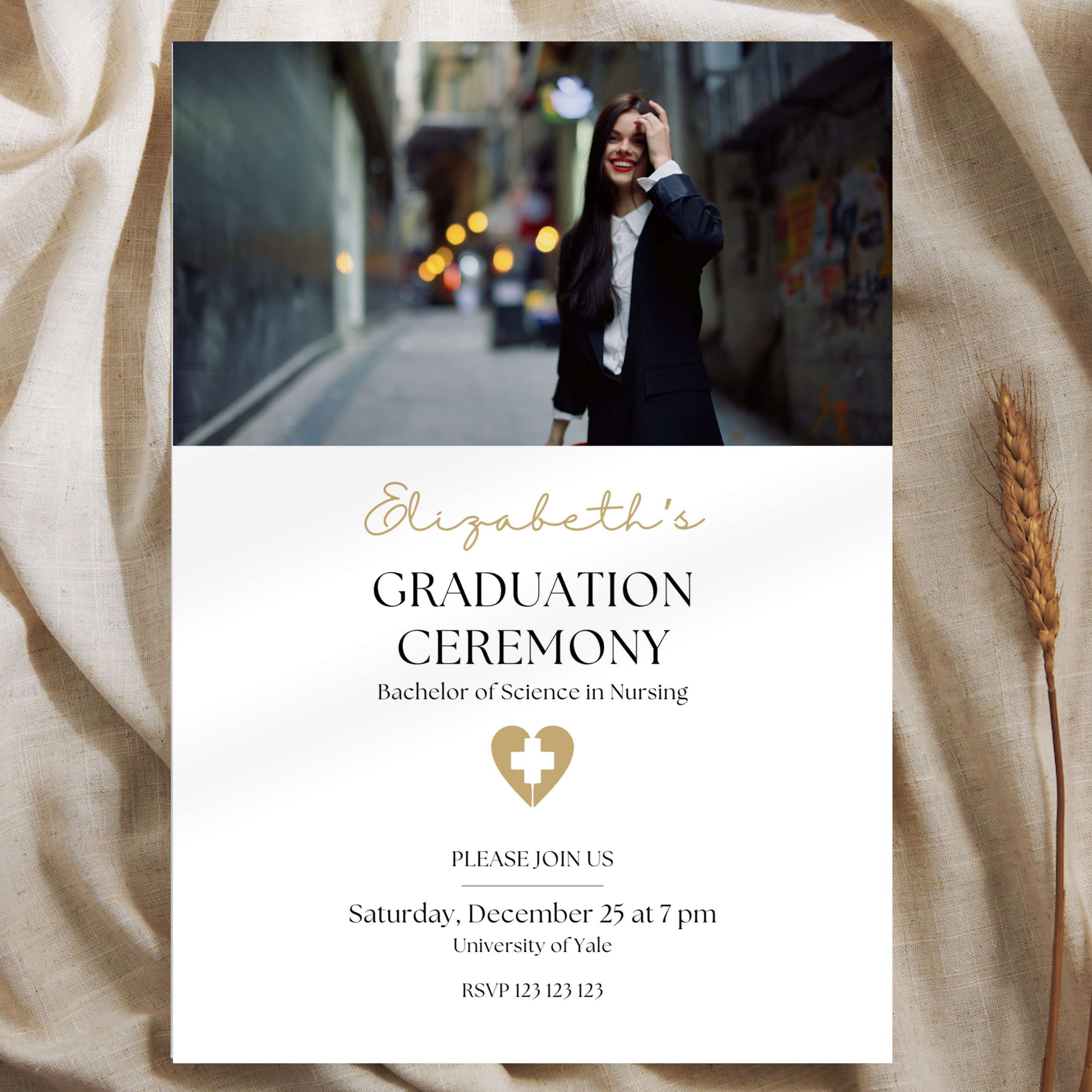 Nursing Graduation Templates Customizable Nurse Graduation Invitation