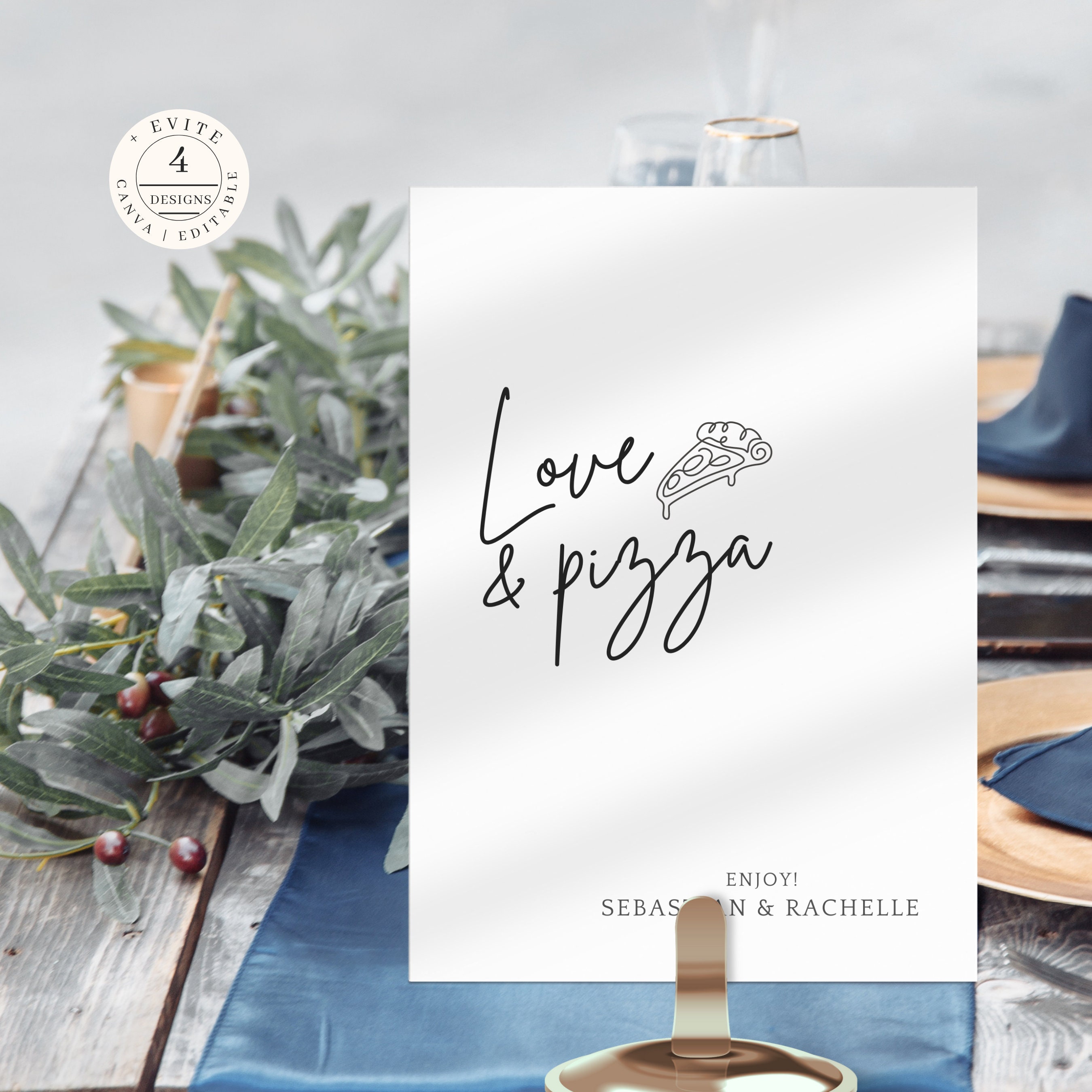 Pizza Printable Sign Pizza Printable Sign Editable Template Instant ...