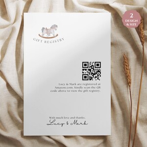 Baby Registry QR Code, Baby Shower Registry Insert, Baby Shower ...