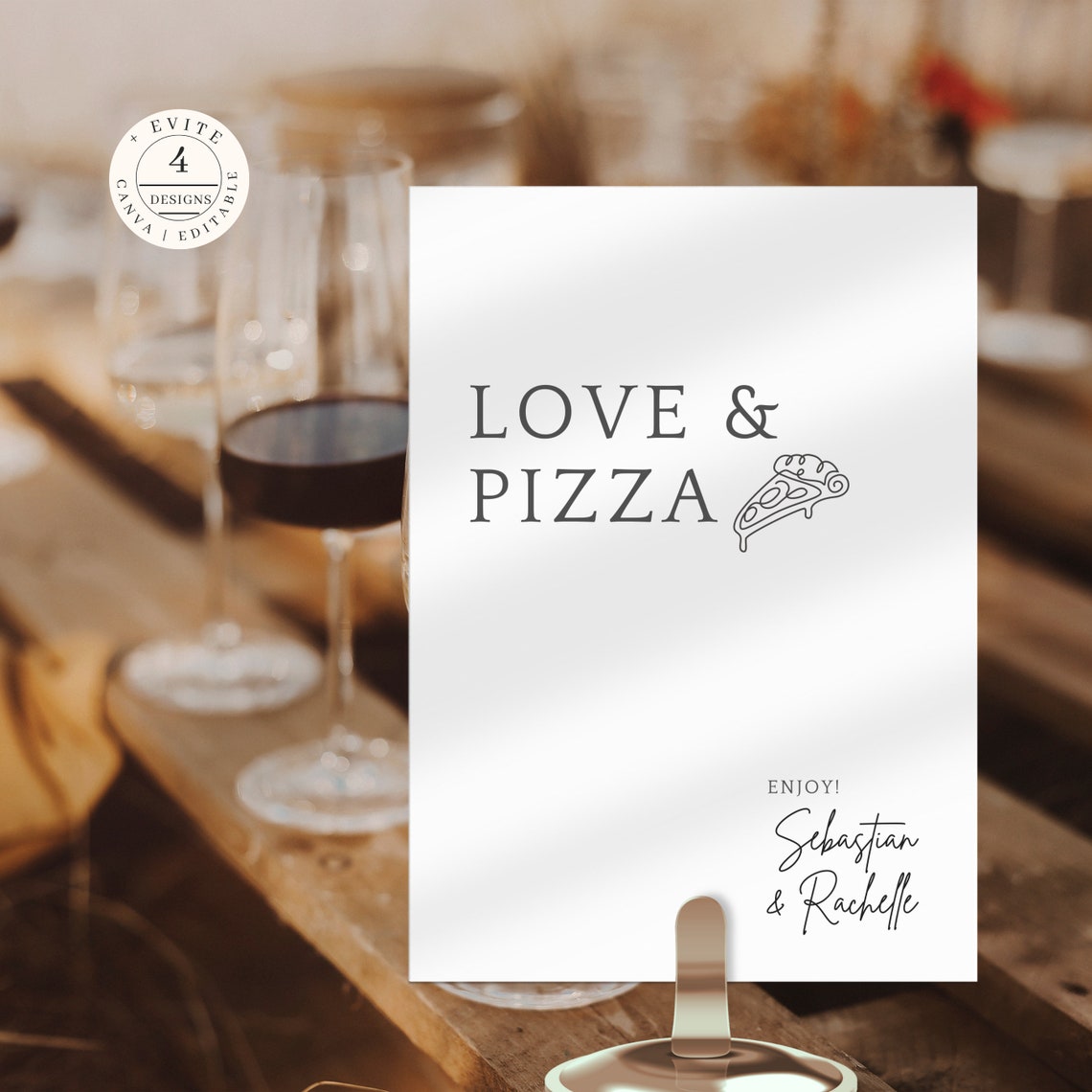 Pizza Printable Sign Pizza Printable Sign Editable Template Instant ...