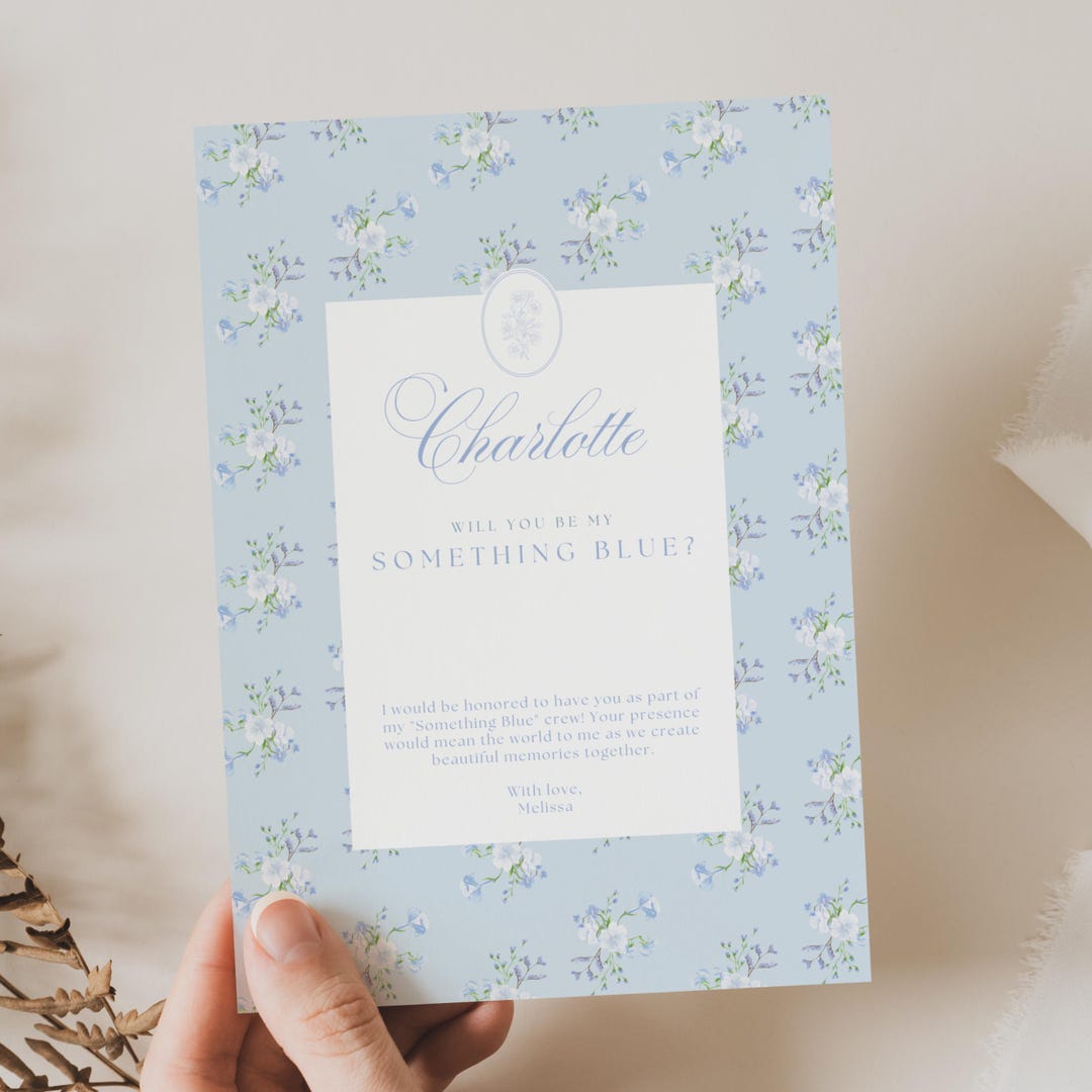 Something Blue Crew Proposal Template, Will You Be My Something Blue ...