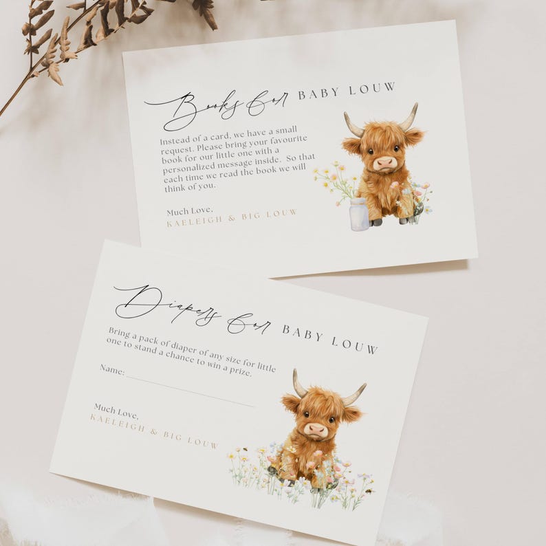 Highland Cow Baby Shower Invitation, Oh Holy Cow We Are Having A Baby ...
