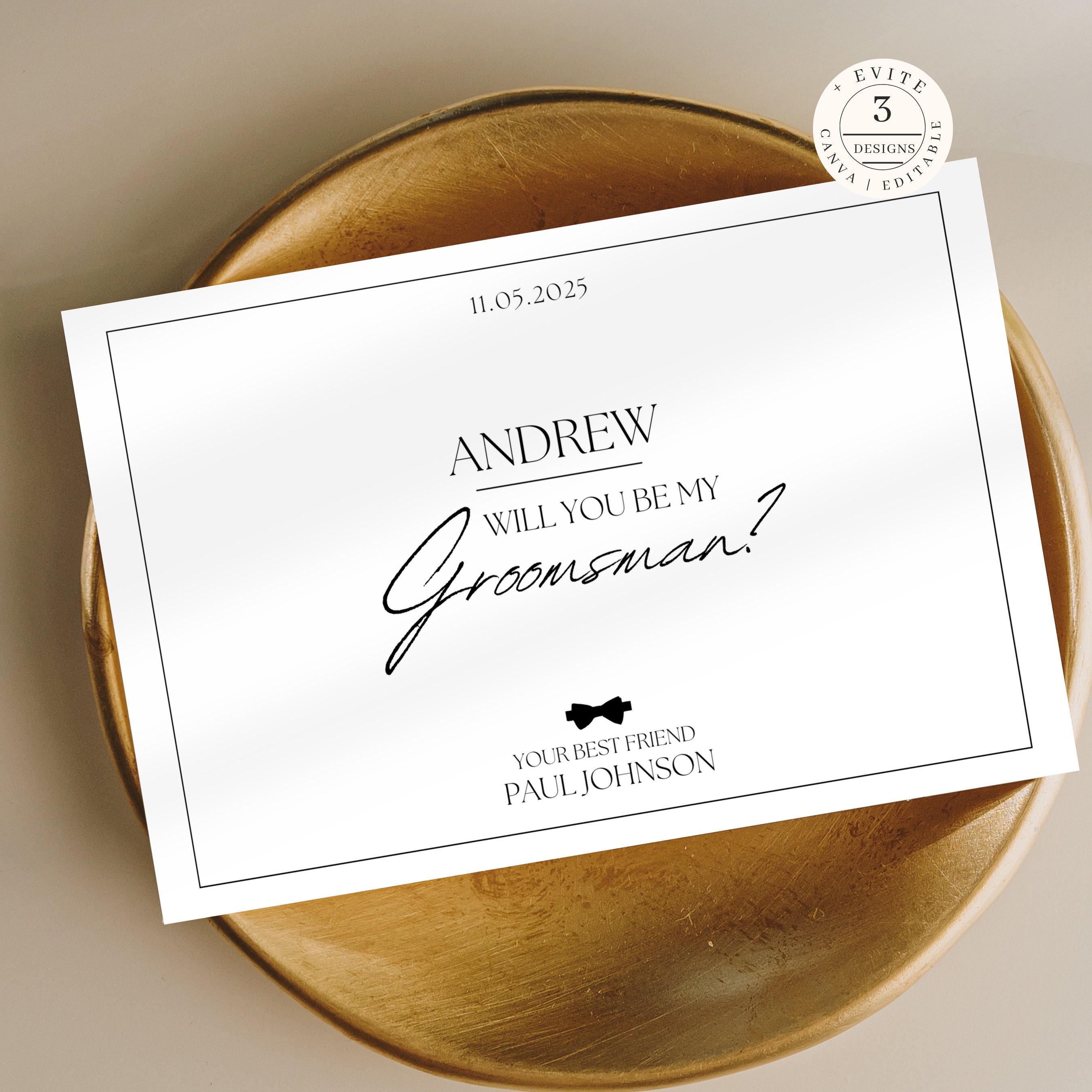 Will You Be My Groomsman Digital Download, Groomsmen Wedding Card ...